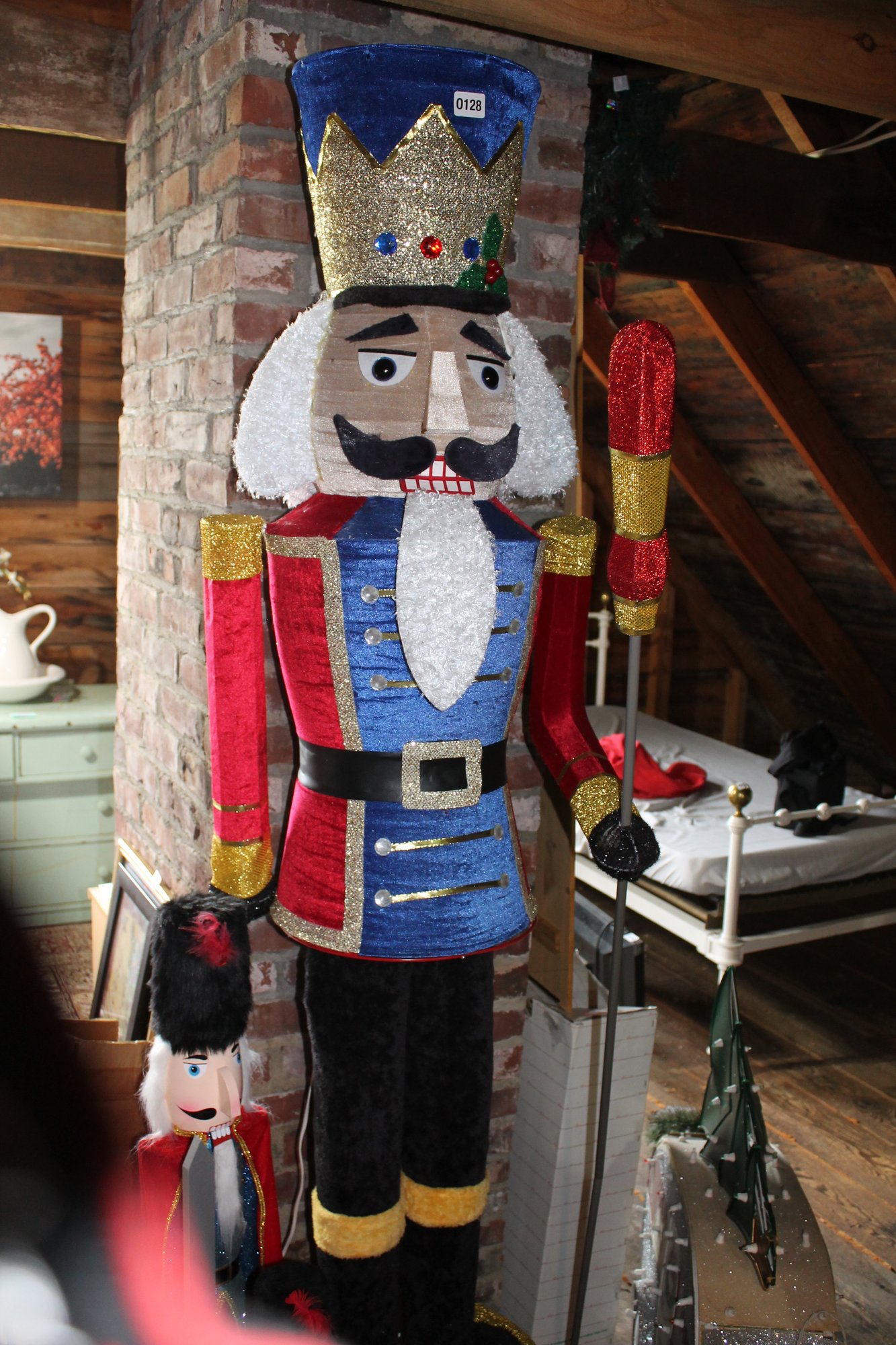 128 ~ LARGE CHRISTMAS SOLDIER 6.5FT, AND 2 SMALLER #21155 ...