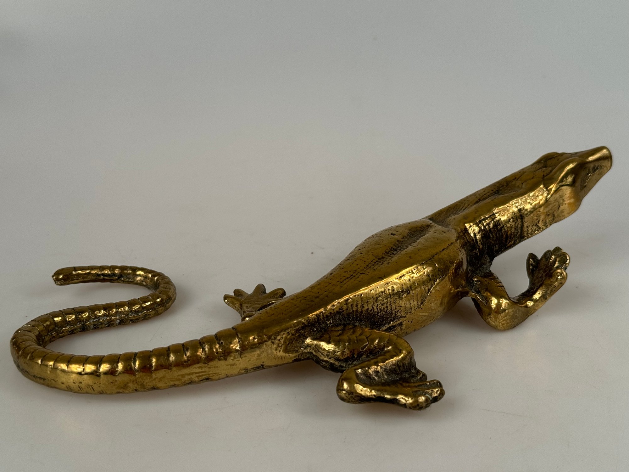 Antique 19th Century French Brass Salamander Lizard #13850 ...