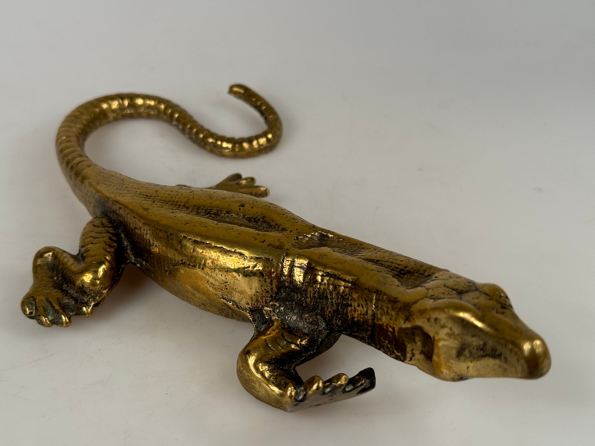 Antique 19th Century French Brass Salamander Lizard #13850 ...