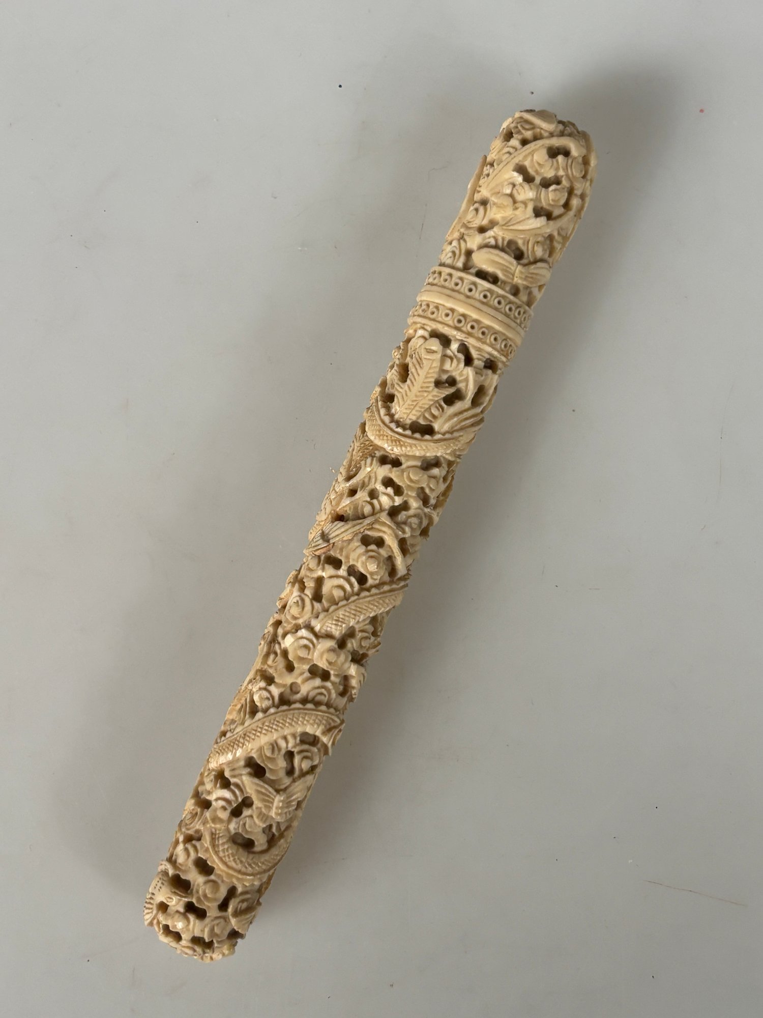 Antique Cantonese Ivory Needle Case With Needles #15439 | Auctionninja.com