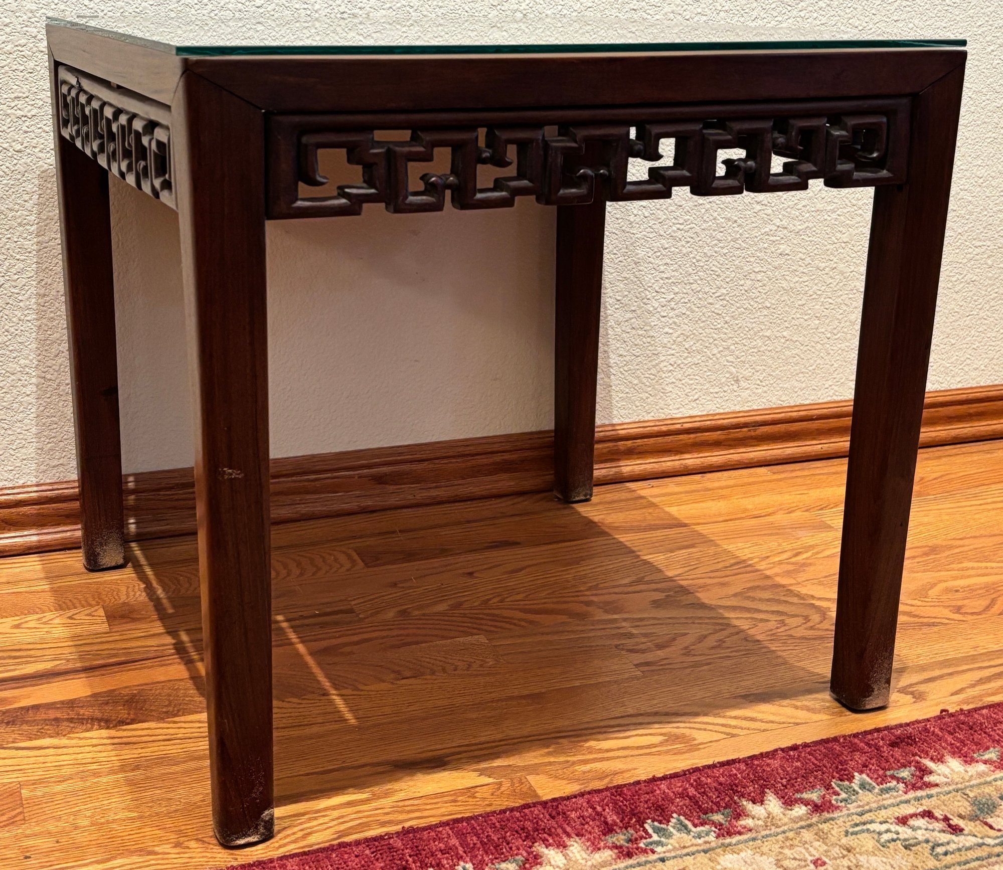 Vintage Rosewood Asian Side Table #14835 | Auctionninja.com