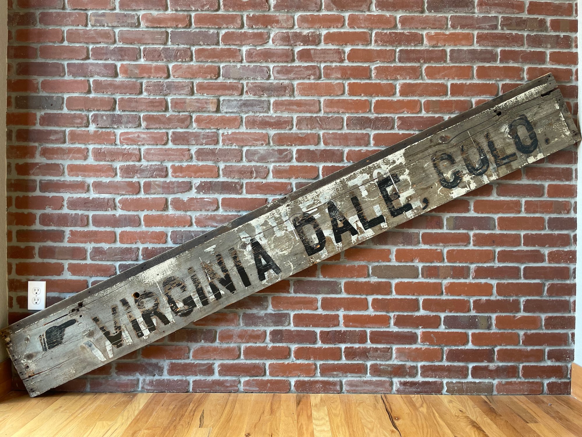 Antique Virginia Dale, Colo Sign #12177 | Auctionninja.com