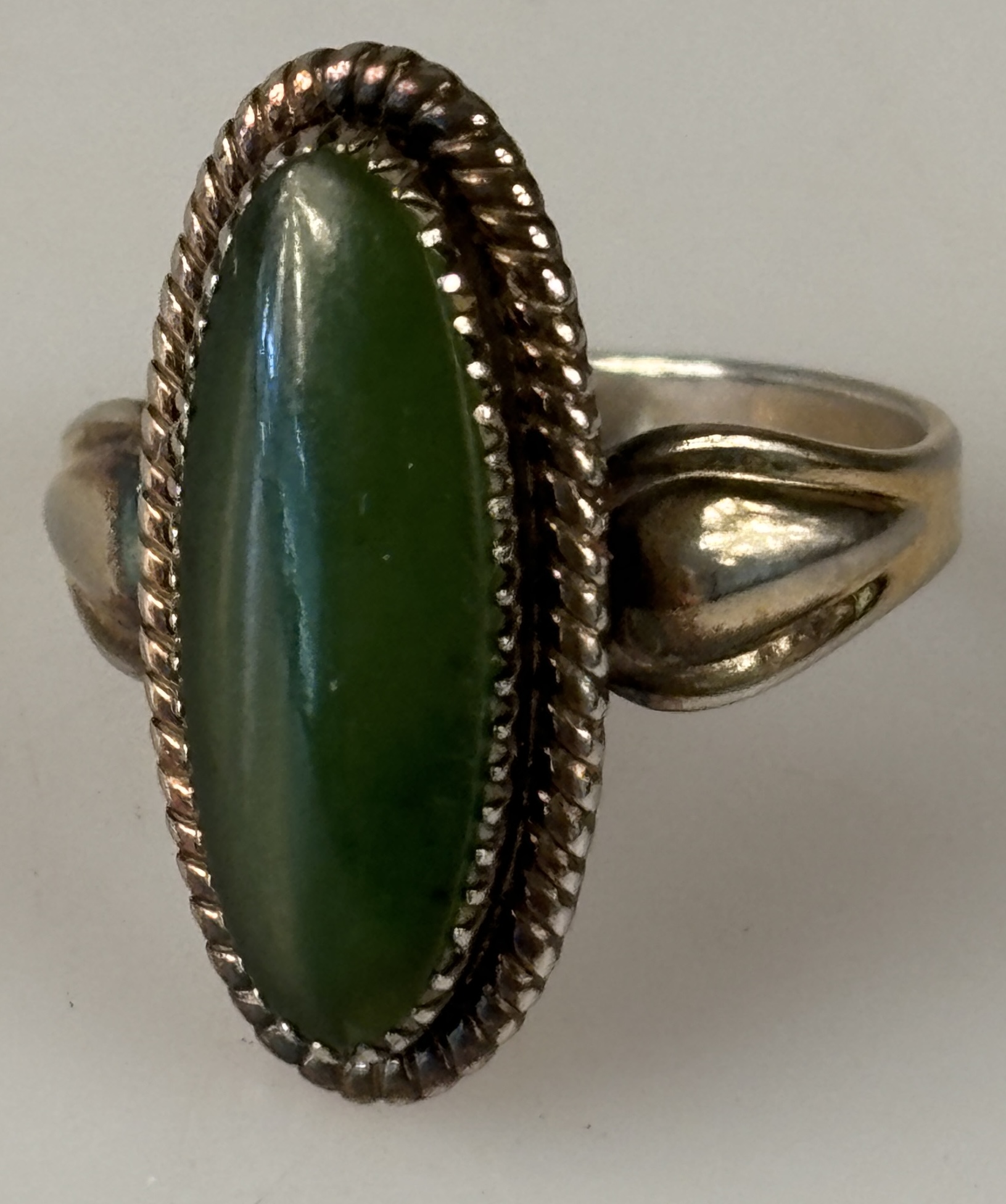 Sterling Silver Ring With Green Turquoise Stone #16447 | Auctionninja.com