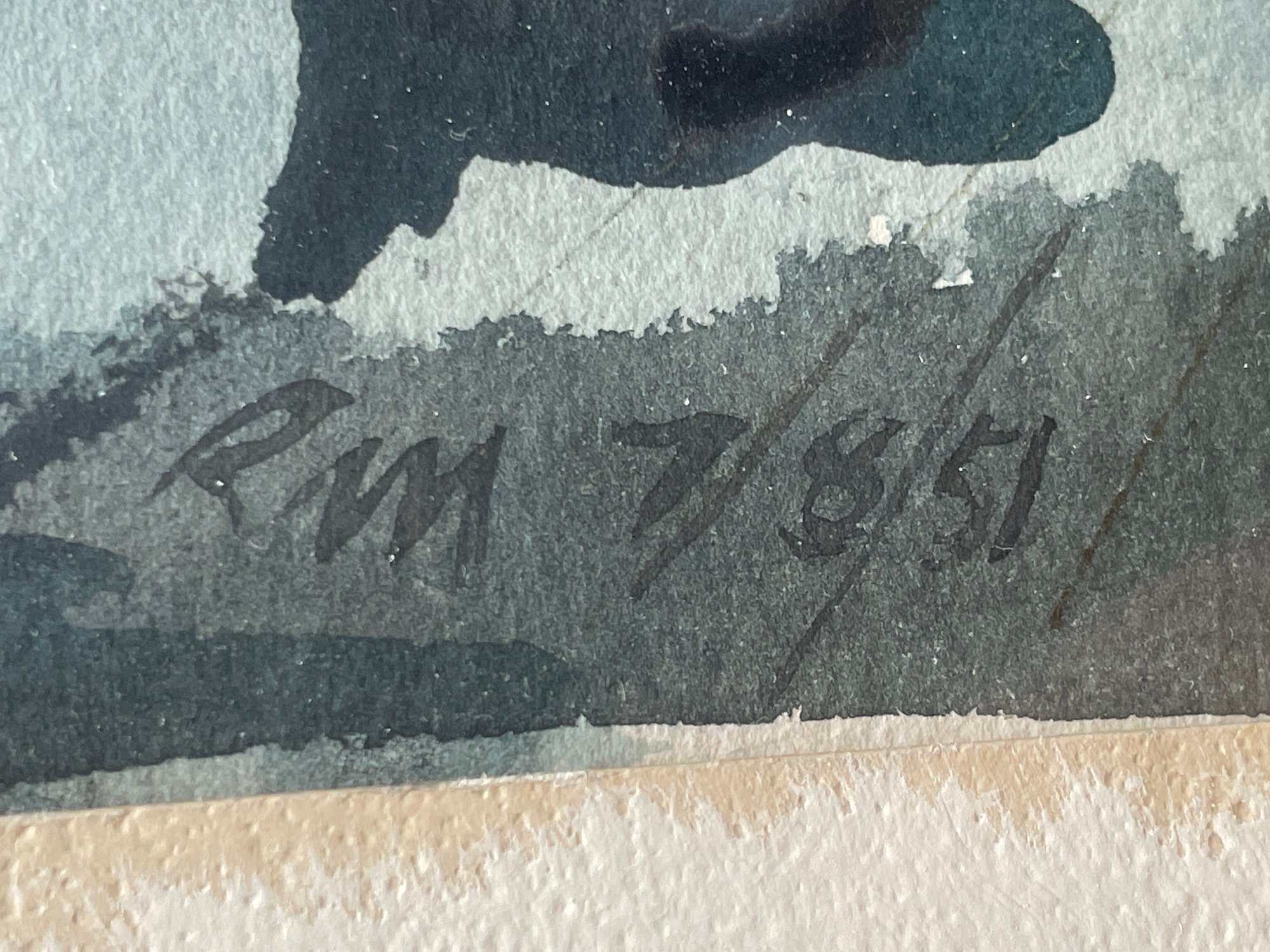 Water Color Print, Signed In Bottom Corner. 1951 #148563 | Auctionninja.com