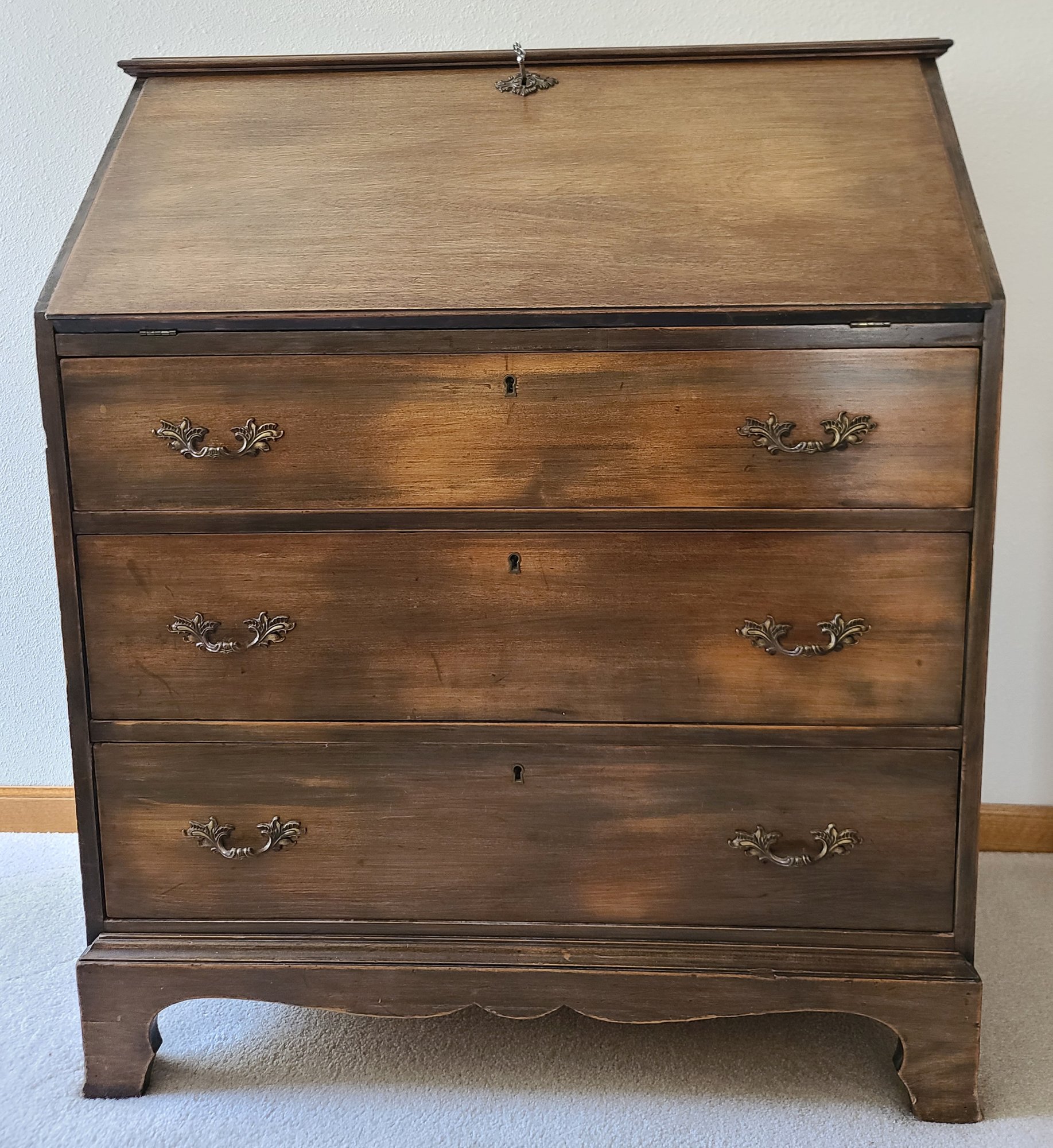 Skandia Furniture Co Wooden Secretary Desk With Key #134058 ...