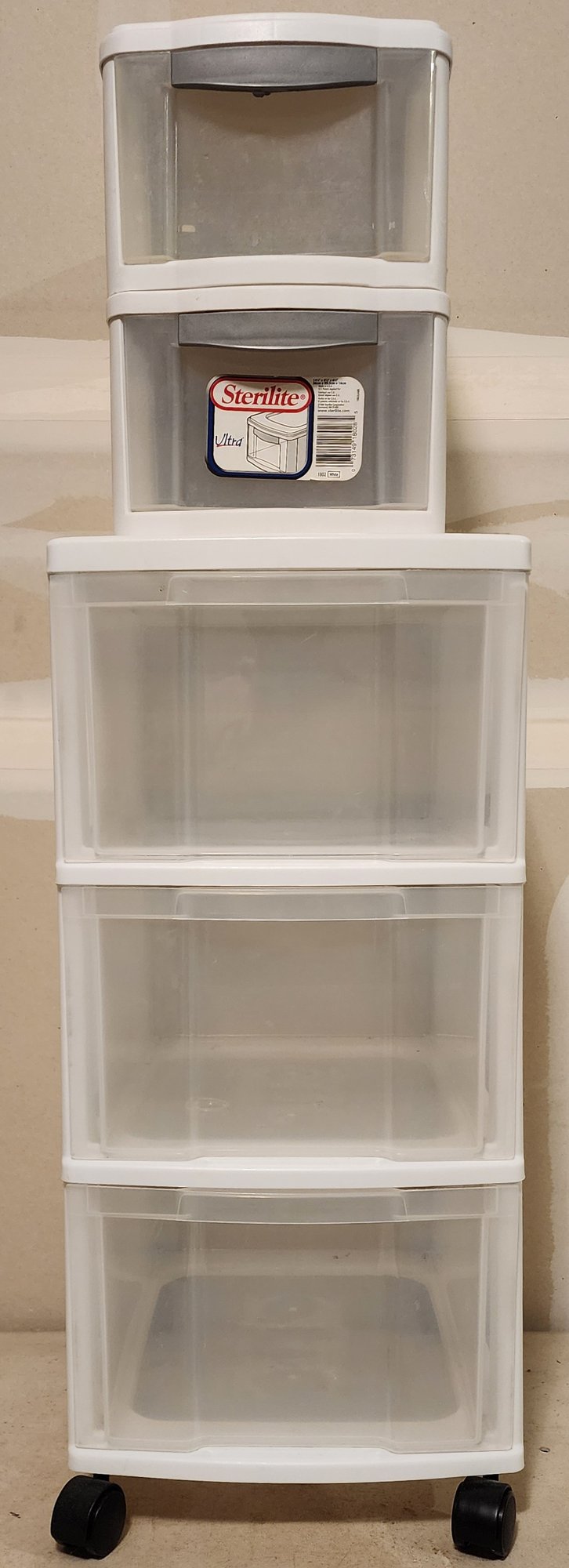 Iris Rolling Storage With Two Sterilite Storage Drawers #220044 ...