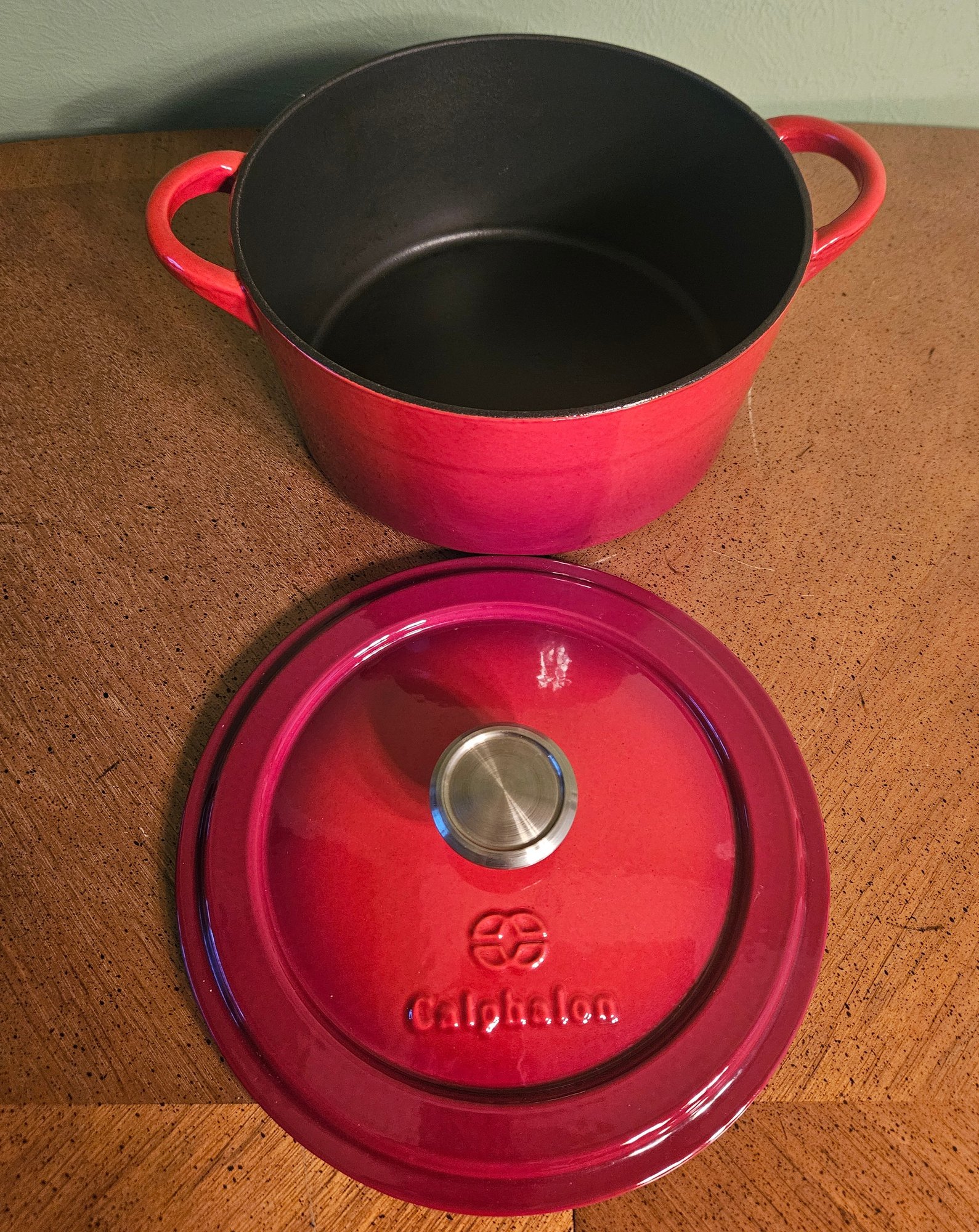 Calphalon 8 Qt. Cast Iron Enameled Red Dutch Oven #257640 ...