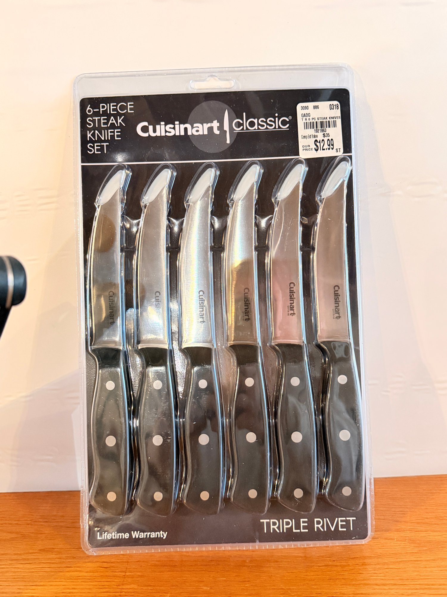 Cuisinart Triple Rivet Steak Knife Set And Cooks Club Knife Block ...