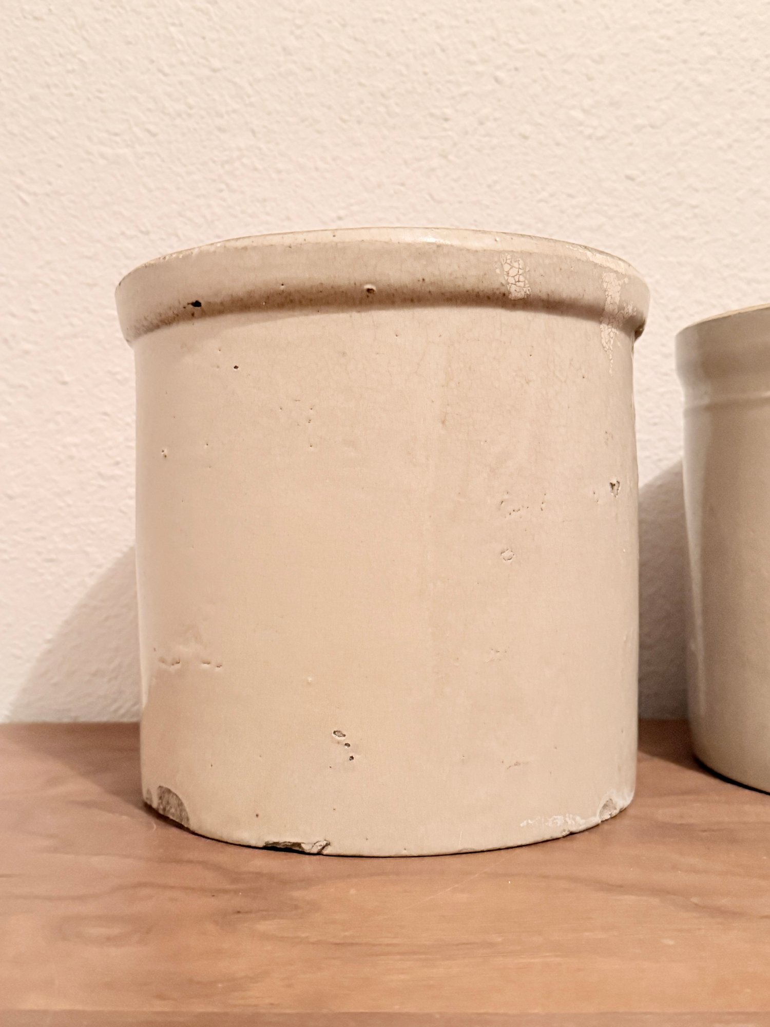 Pair Of Vintage Stoneware Crocks #234782 | Auctionninja.com