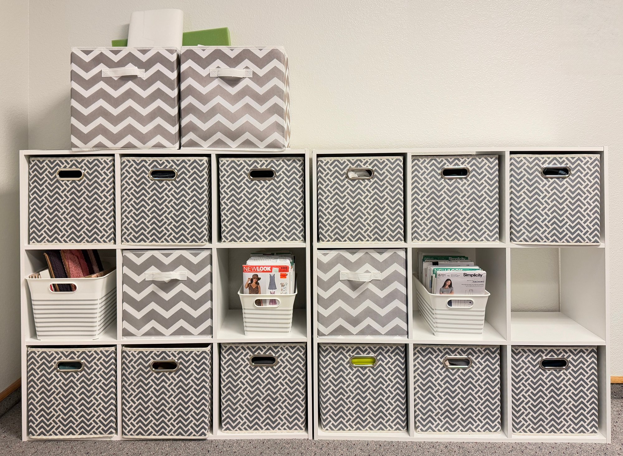 Pair Of Cubby-style Storage Cubes - FULL OF CRAFTING AND SEWING #252914 ...