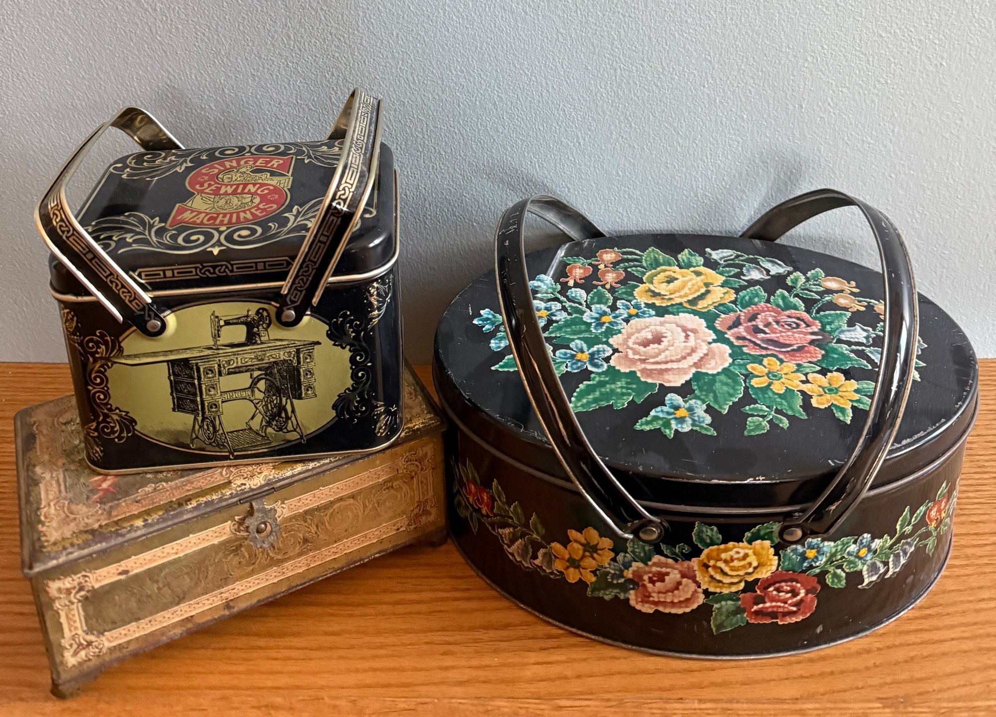 Vintage Metal Boxes - Singer Sewing, Artstyle Chocolate #216703 ...