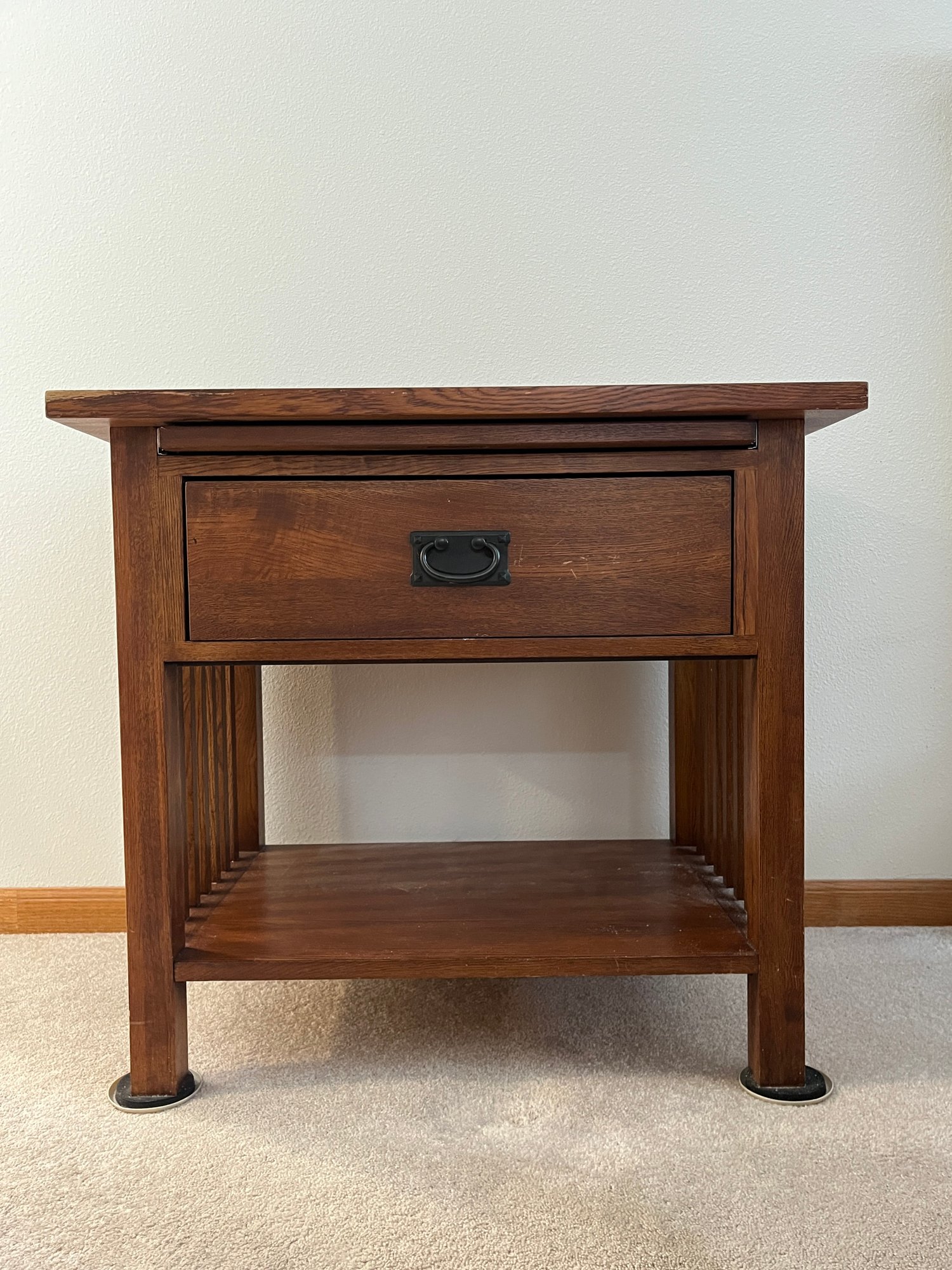 Wooden Mission Style End Table 1 Of 2 #198654 | Auctionninja.com