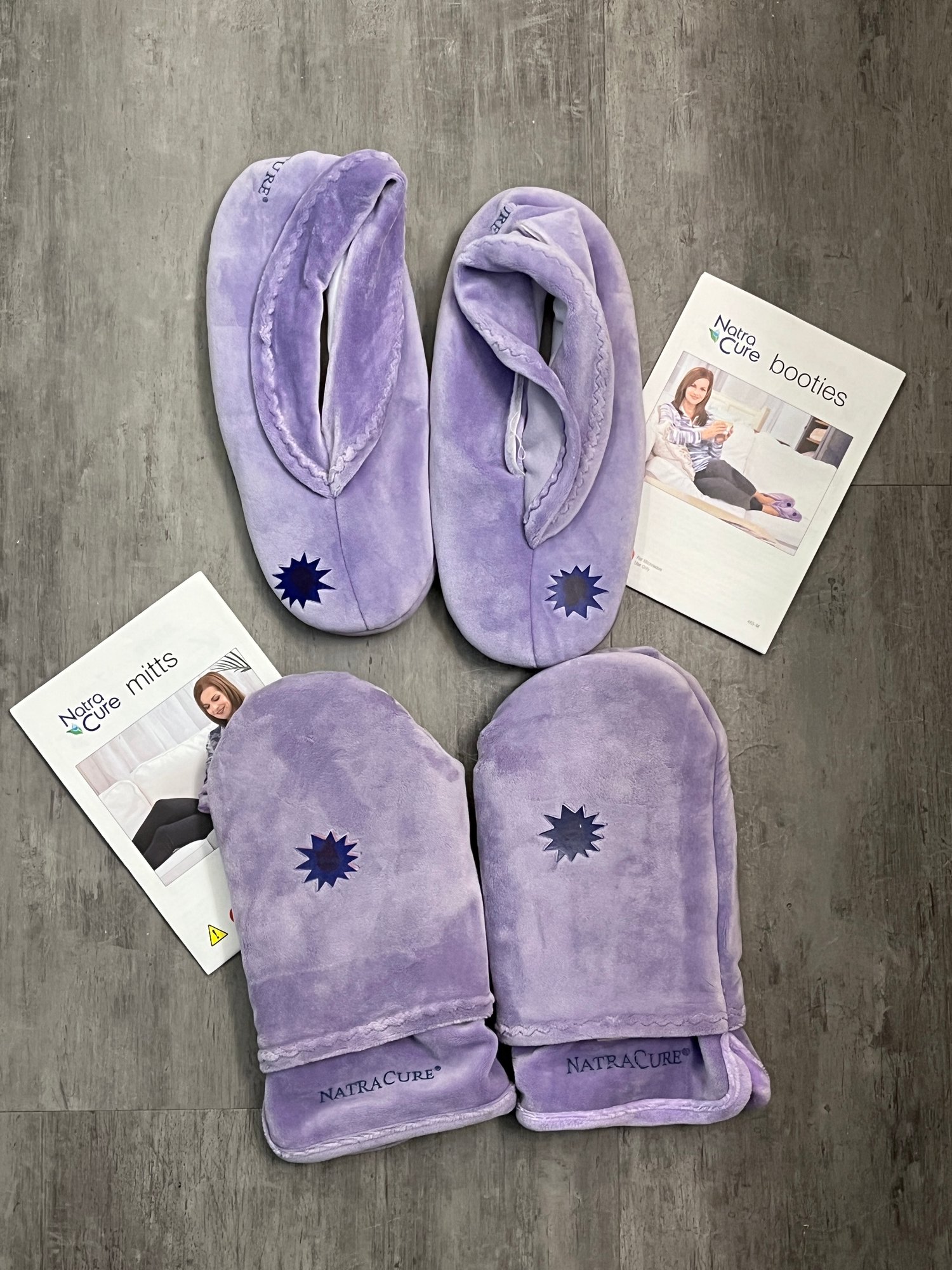 Purple Natra Cure Mitts And Booties #198660 | Auctionninja.com