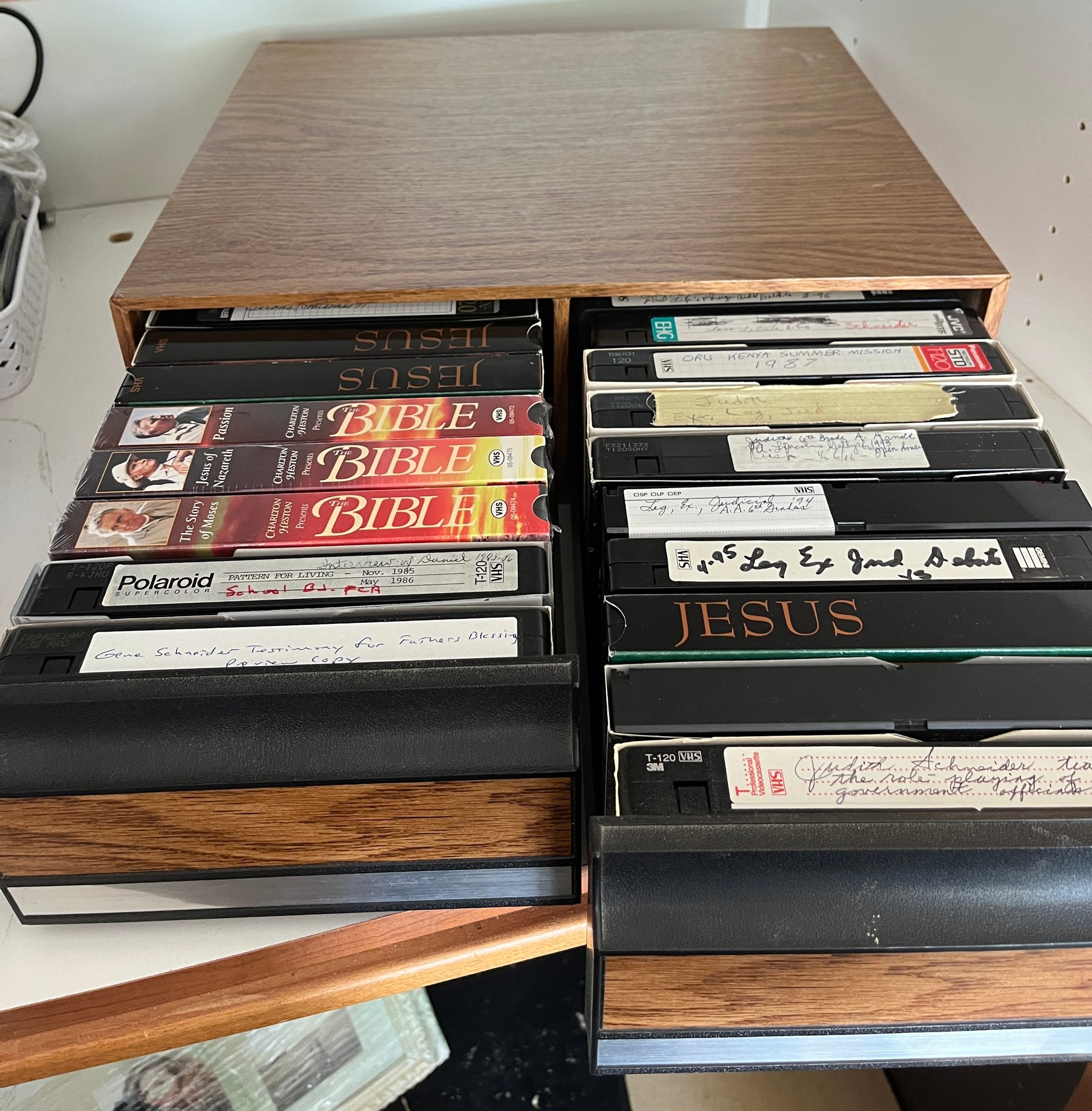 VHS Tape Storage With Misc. Tapes Inside #200322 | Auctionninja.com