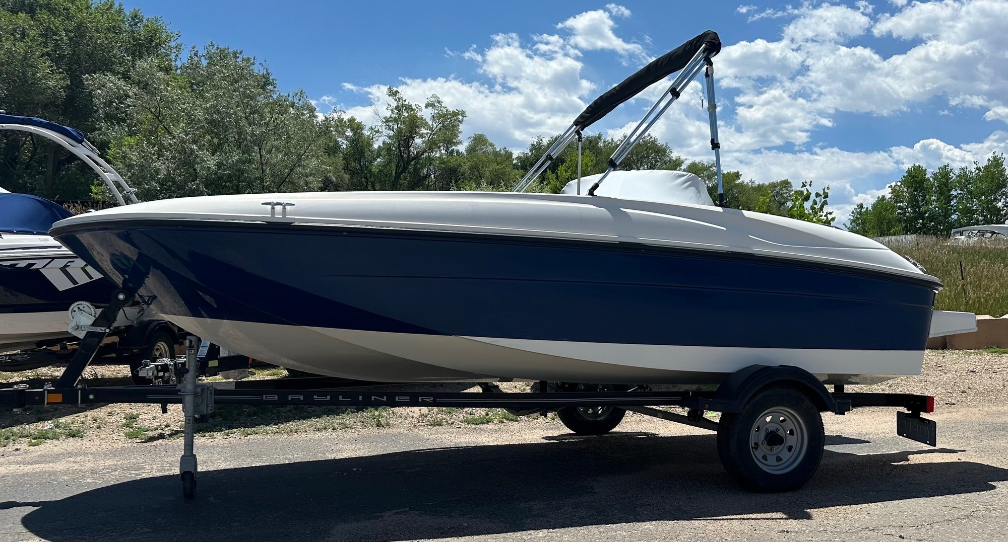 2016 Bayliner 160 Element Boat With Karavan Trailer And Black Bimini ...