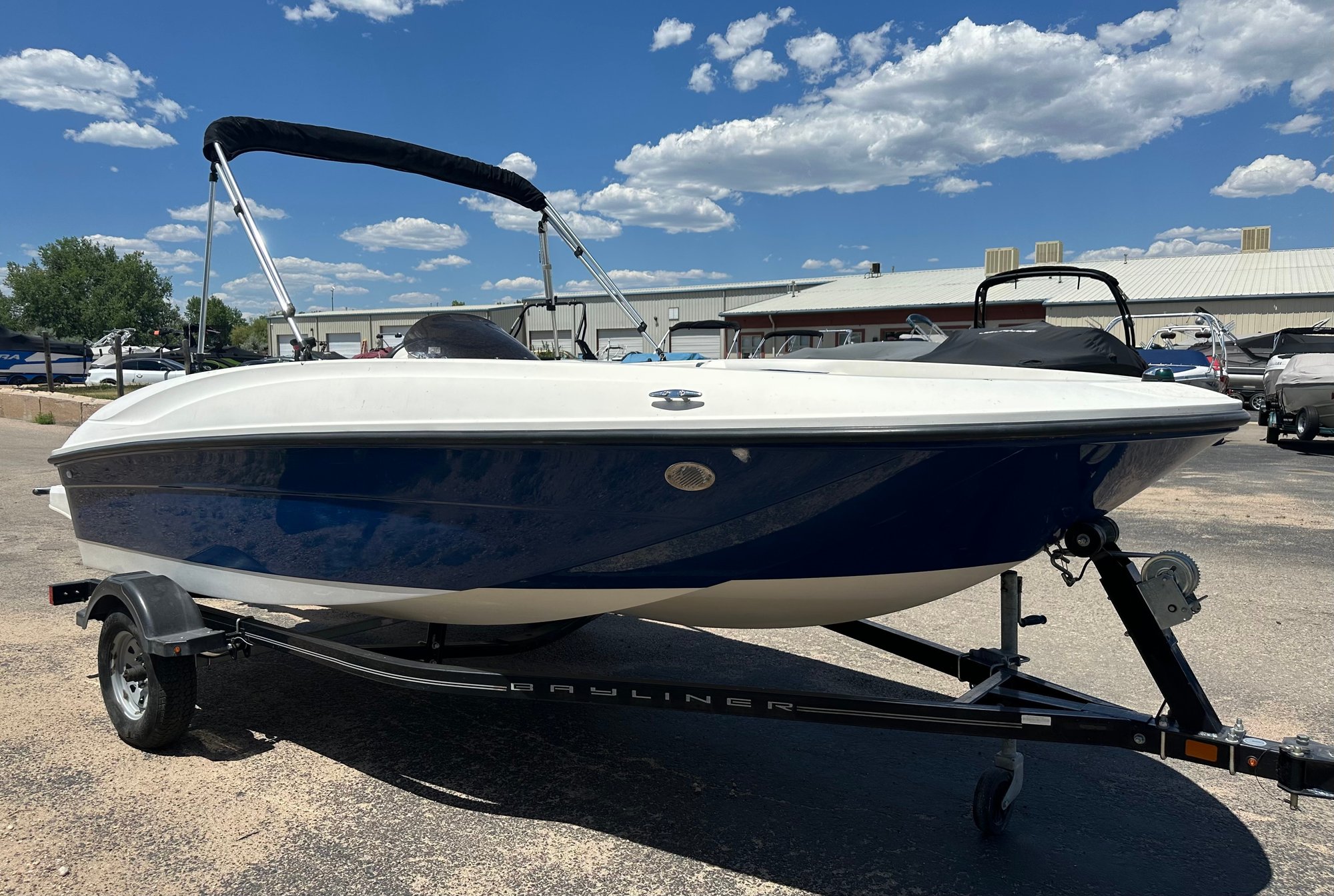 2016 Bayliner 160 Element Boat With Karavan Trailer And Black Bimini ...