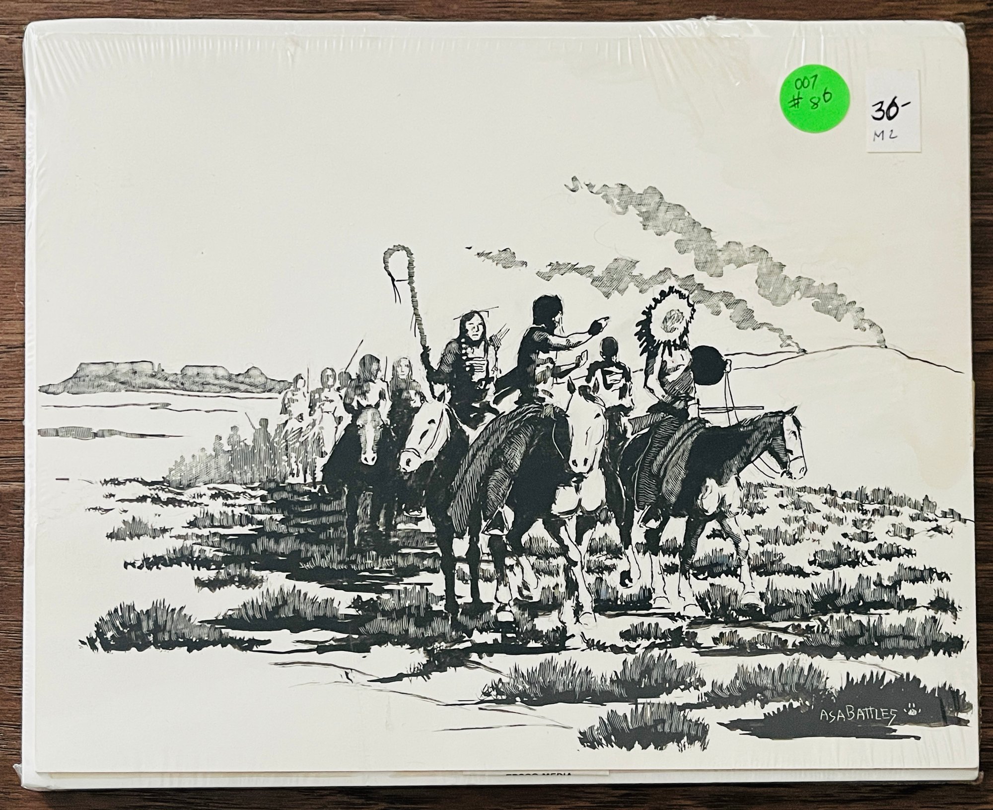 Asa Battles 1923-2005 Native American Scratchboard #212043 ...