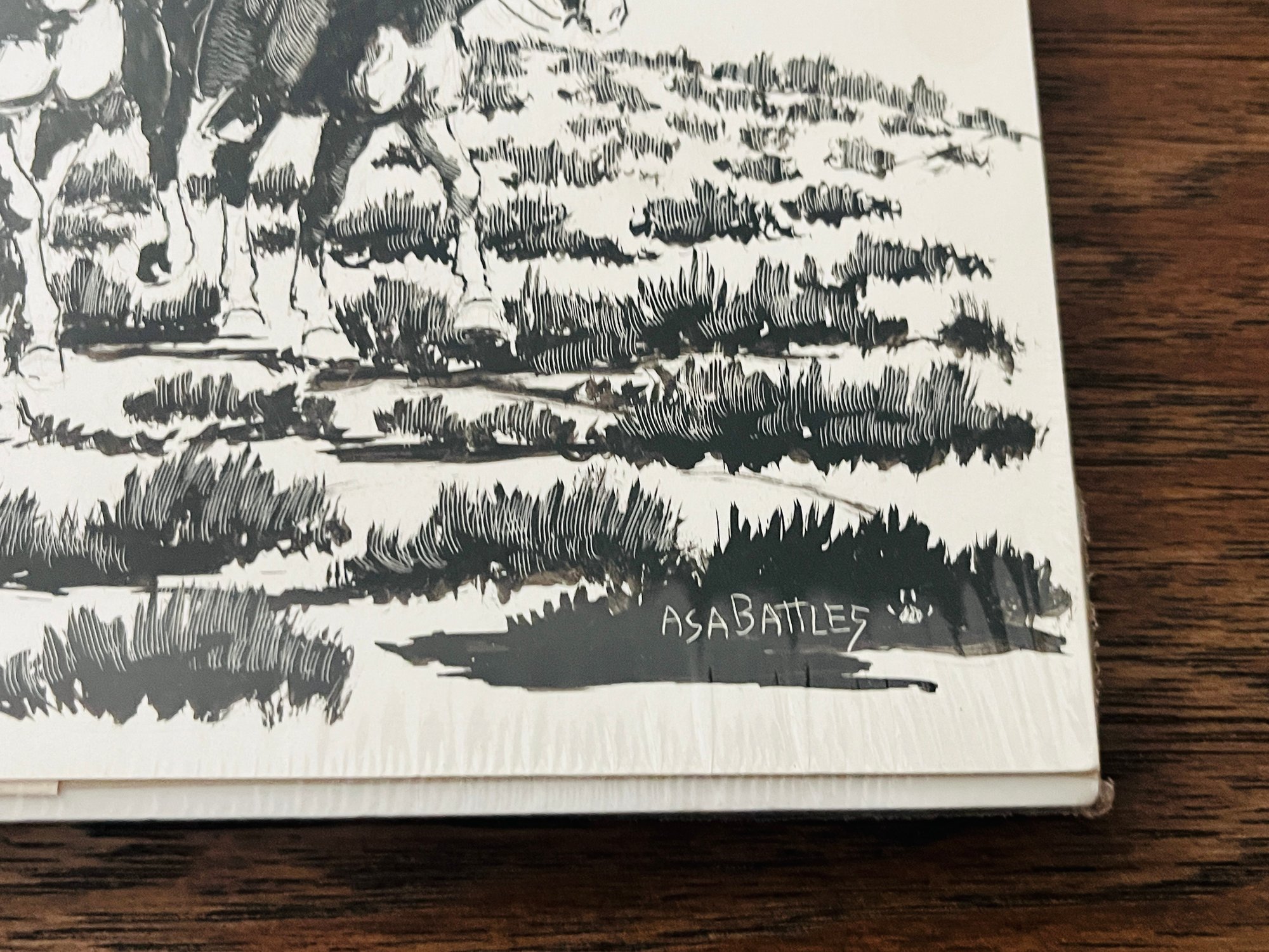 Asa Battles 1923-2005 Native American Scratchboard #212043 ...