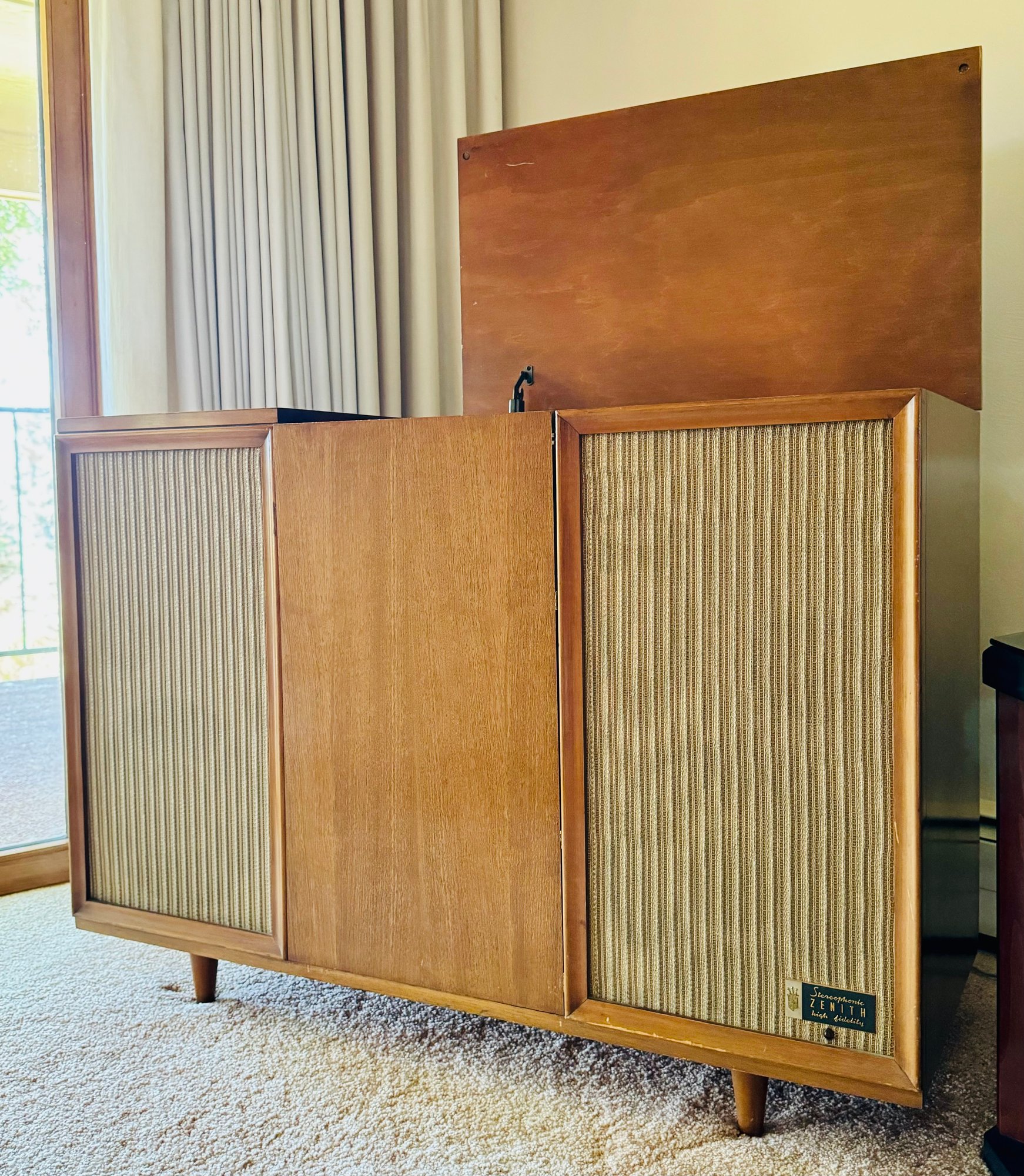 Vintage Stereophonic Zenith High Fidelity Stereo Floor Console- AS IS ...