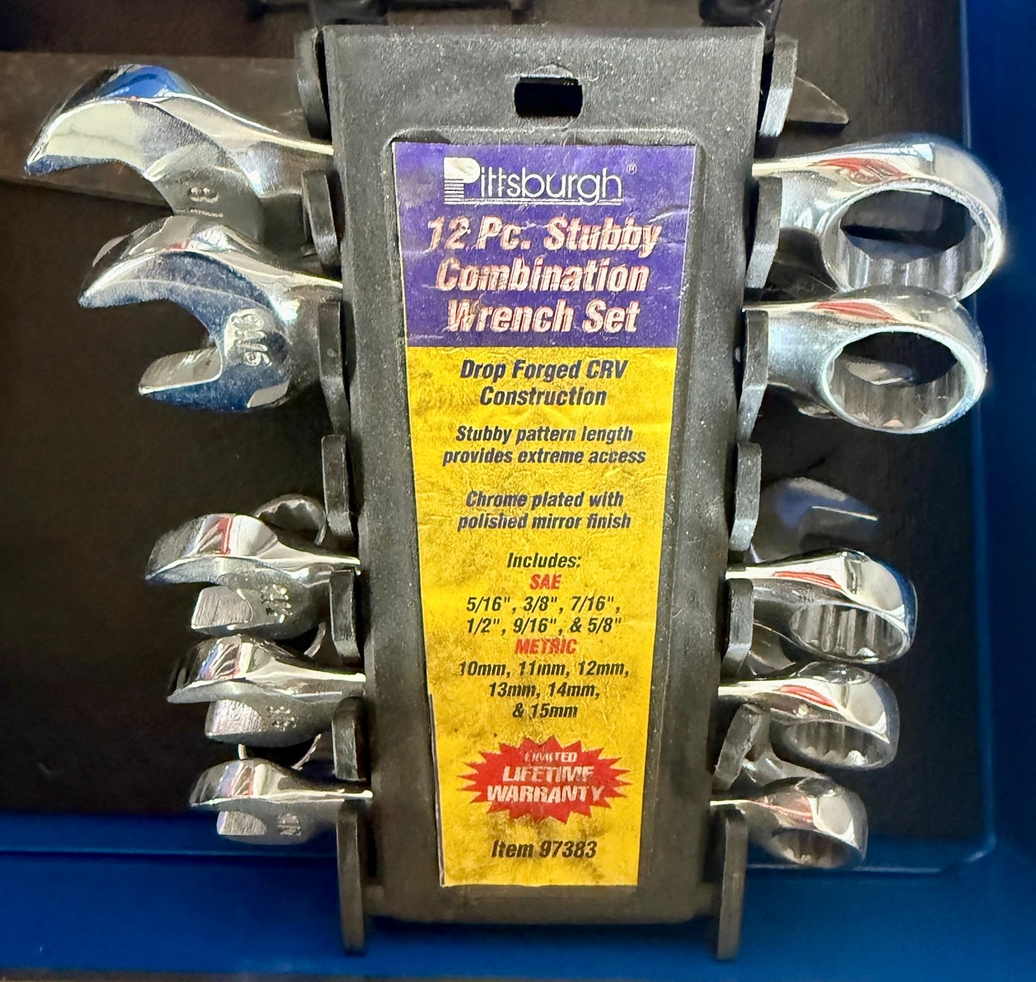 Pittsburgh SAE And Metric Combination Wrench Sets Incl. Assortment Of ...