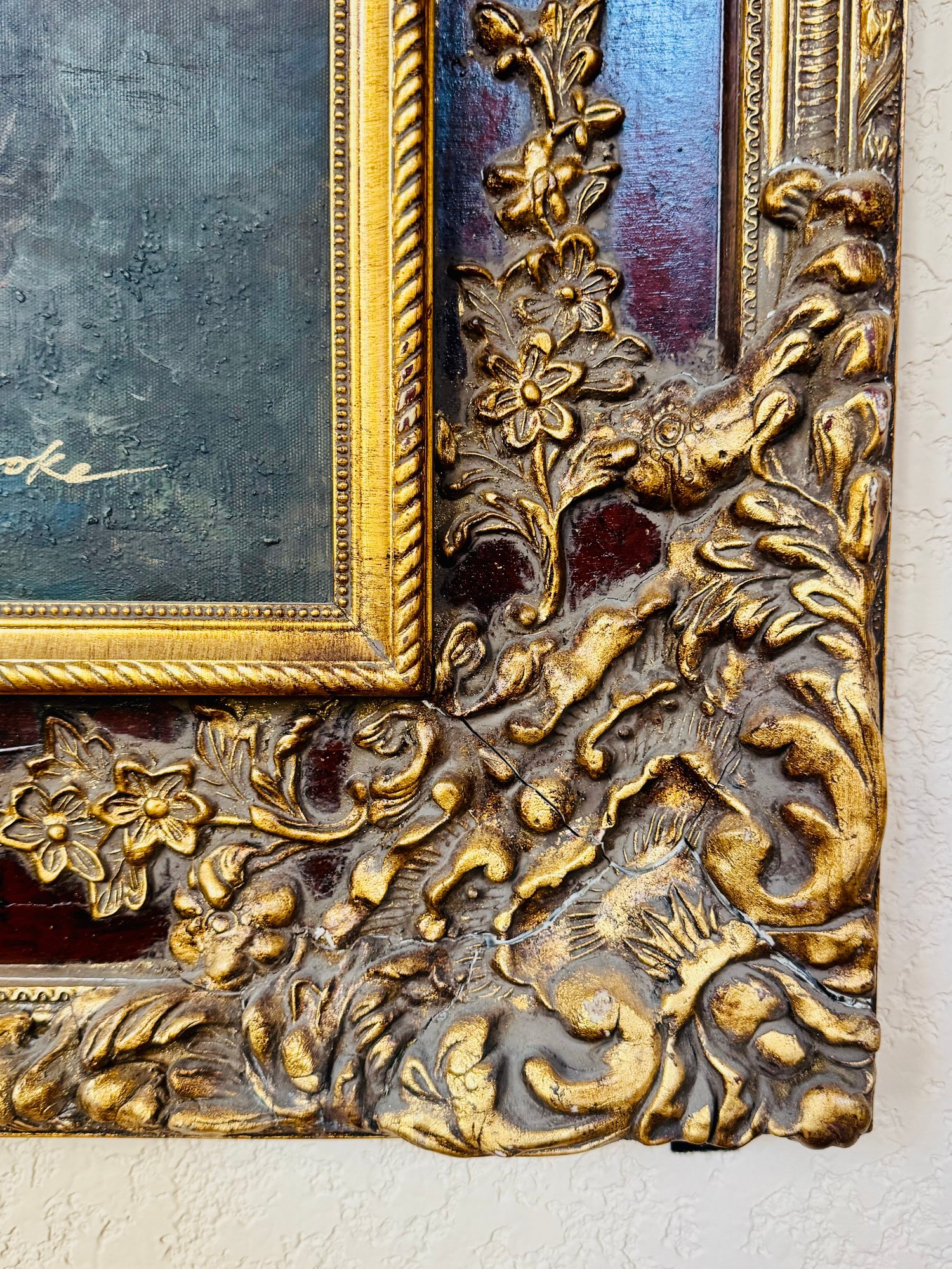 Framed Oil On Canvas Vienna Salon Painting Signed By Artist Edward ...