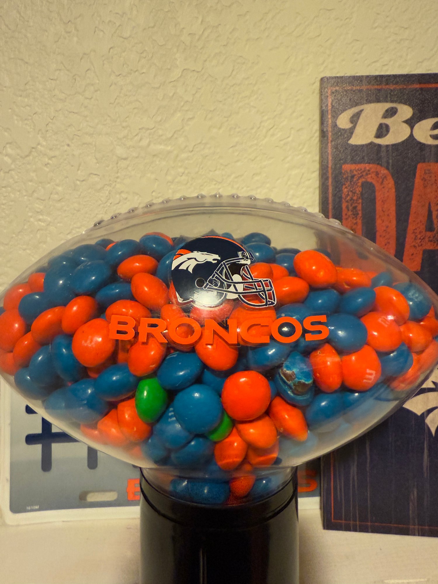 Denver Broncos Books, Candy Dispenser, #1 Fan License Plate #220096 ...