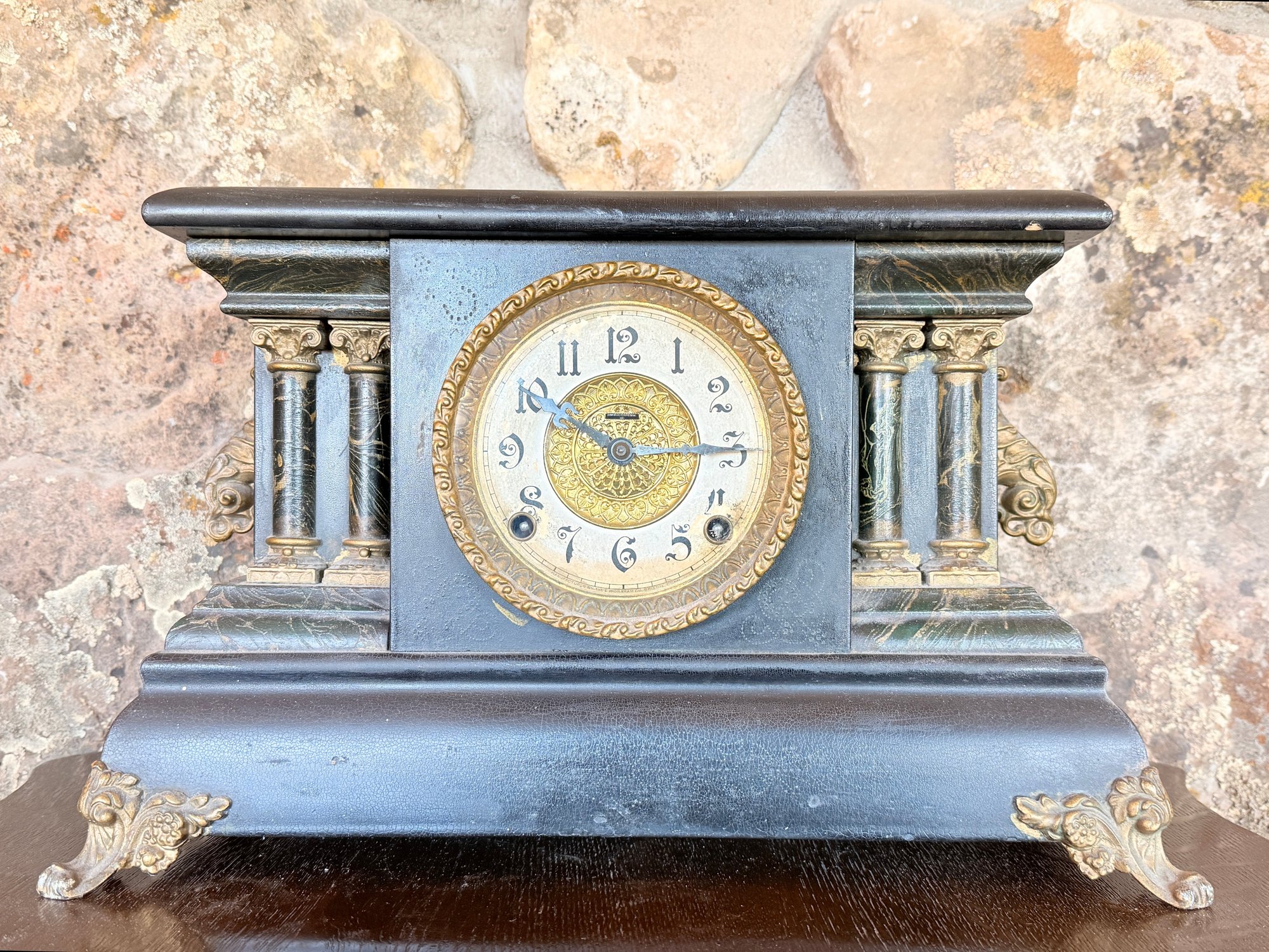 Antique Ingraham Mantle Clock #244550 | Auctionninja.com