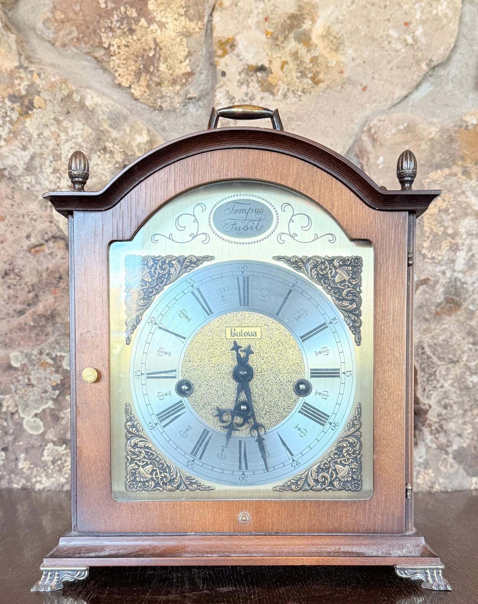 Vintage Bulova Tempus Fugit Westminster Chime Mantle Clock #244551 ...