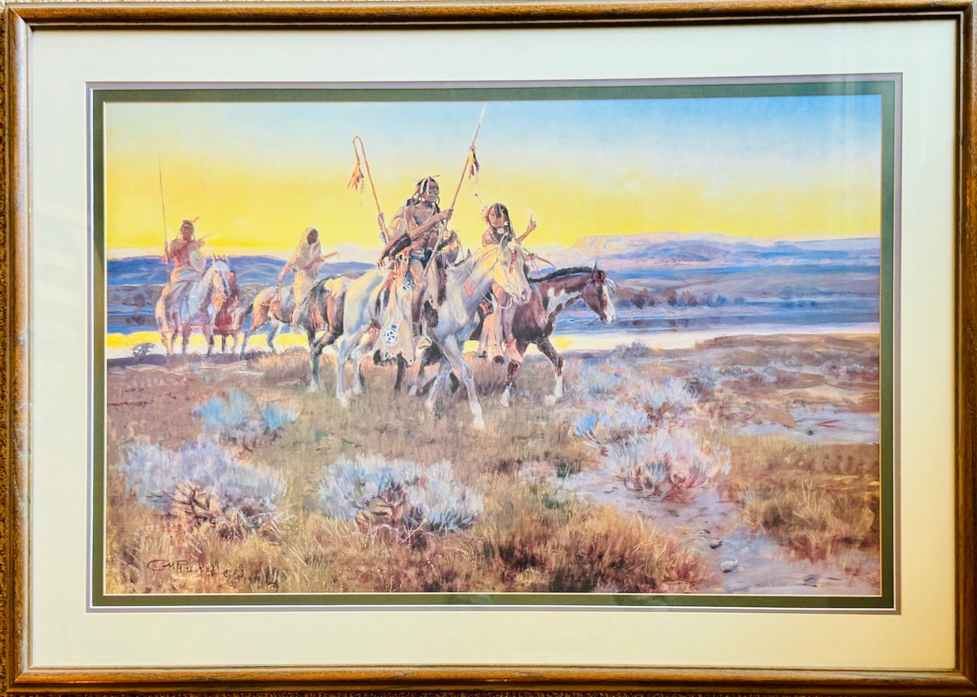 The Piegans CM Russel Art Print #198752 | Auctionninja.com