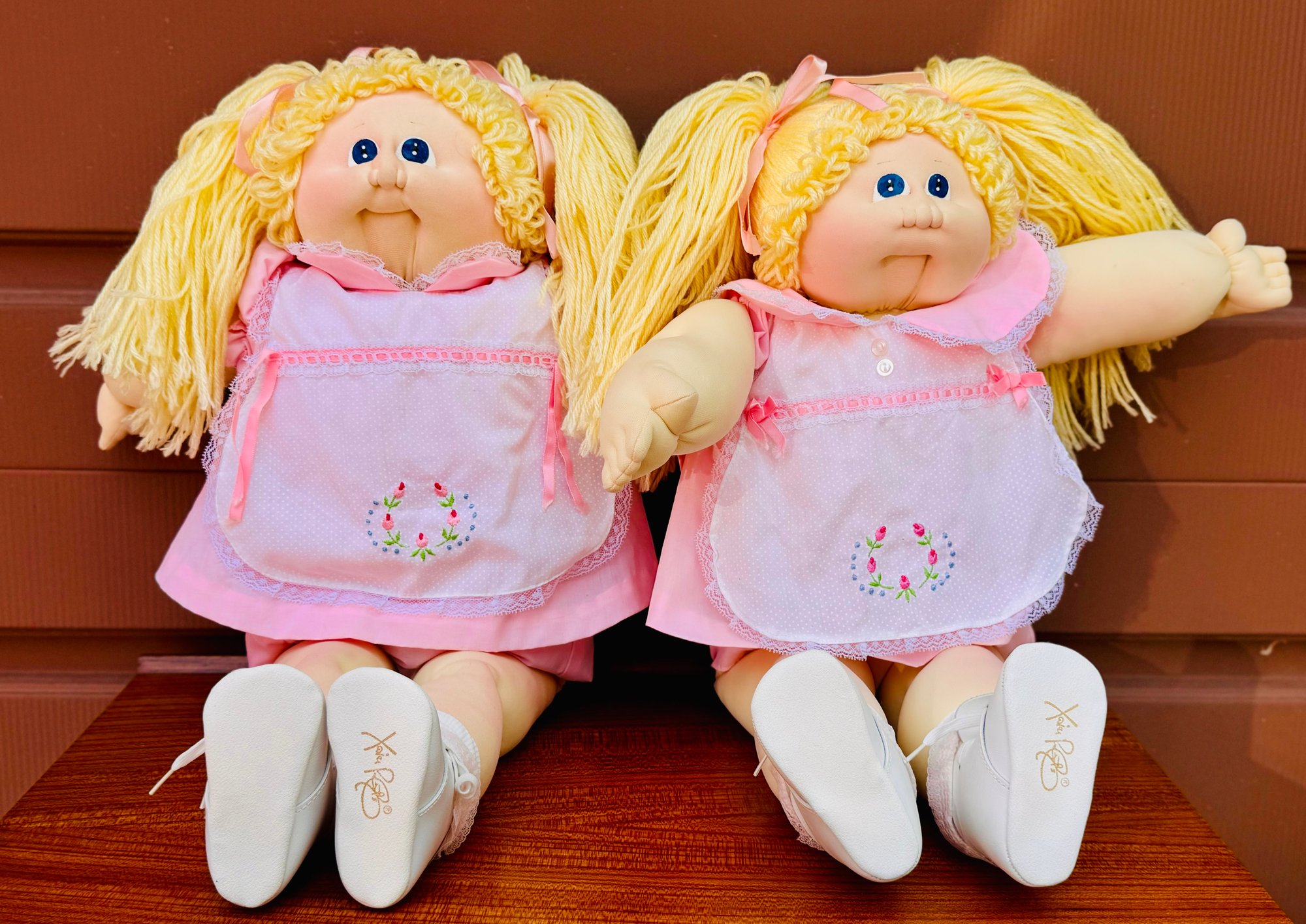 1987 Xavier Roberts Signed Cabbage Patch Dolls Robbie And Rachel With ...