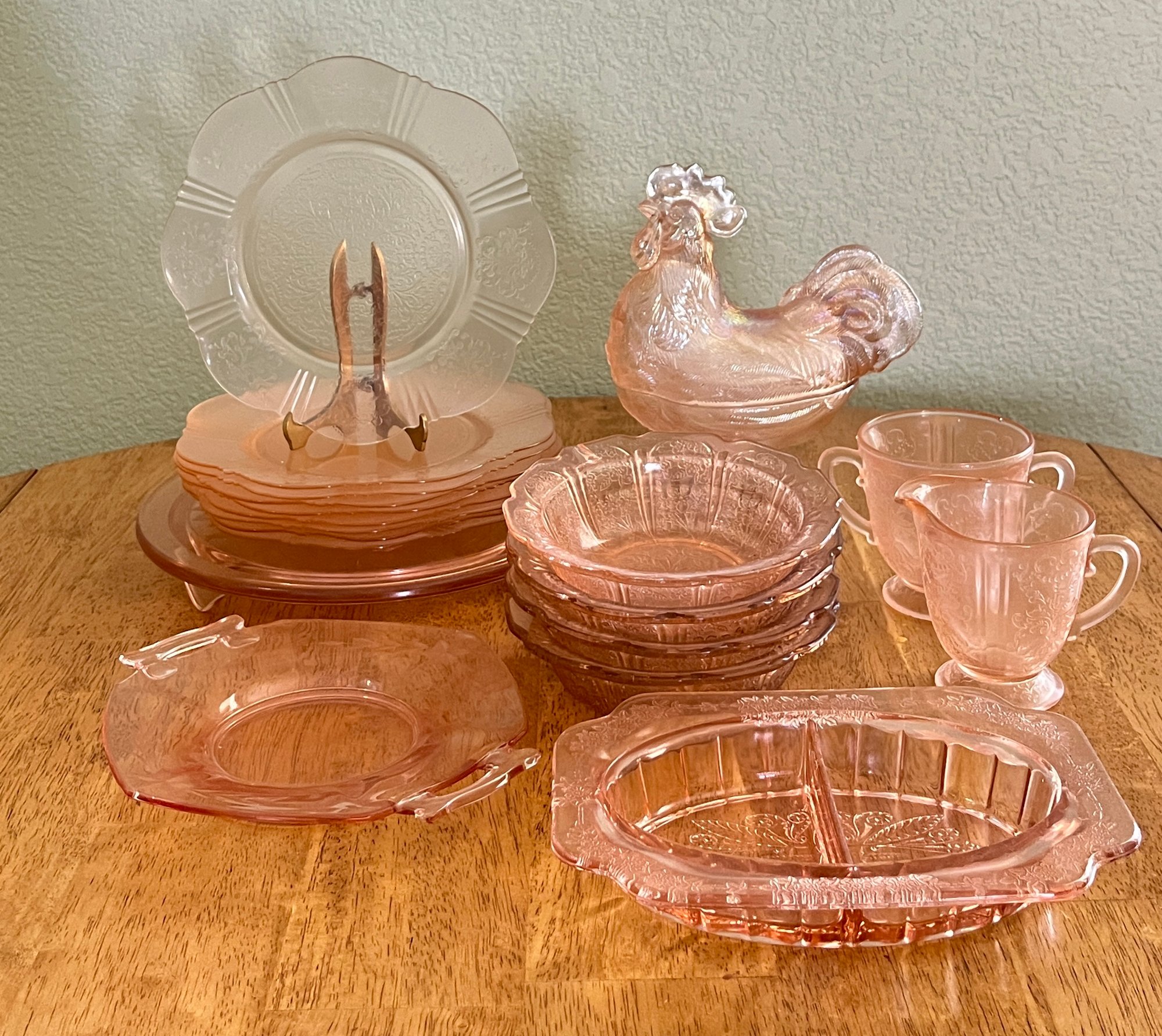 Large Collection Of Pink Depression Glass #208756 | Auctionninja.com