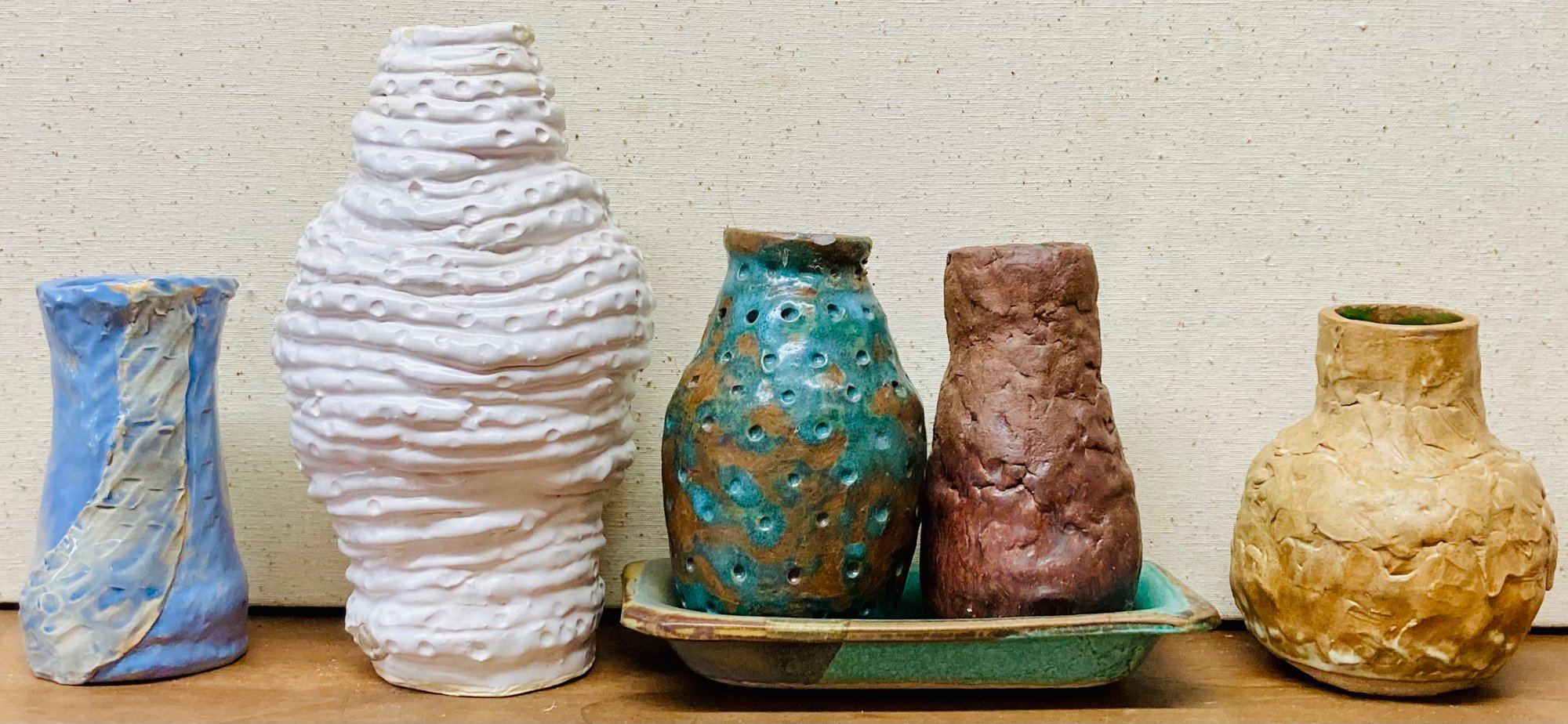 Grouping Of Handmade Clay Vases #200886 | Auctionninja.com