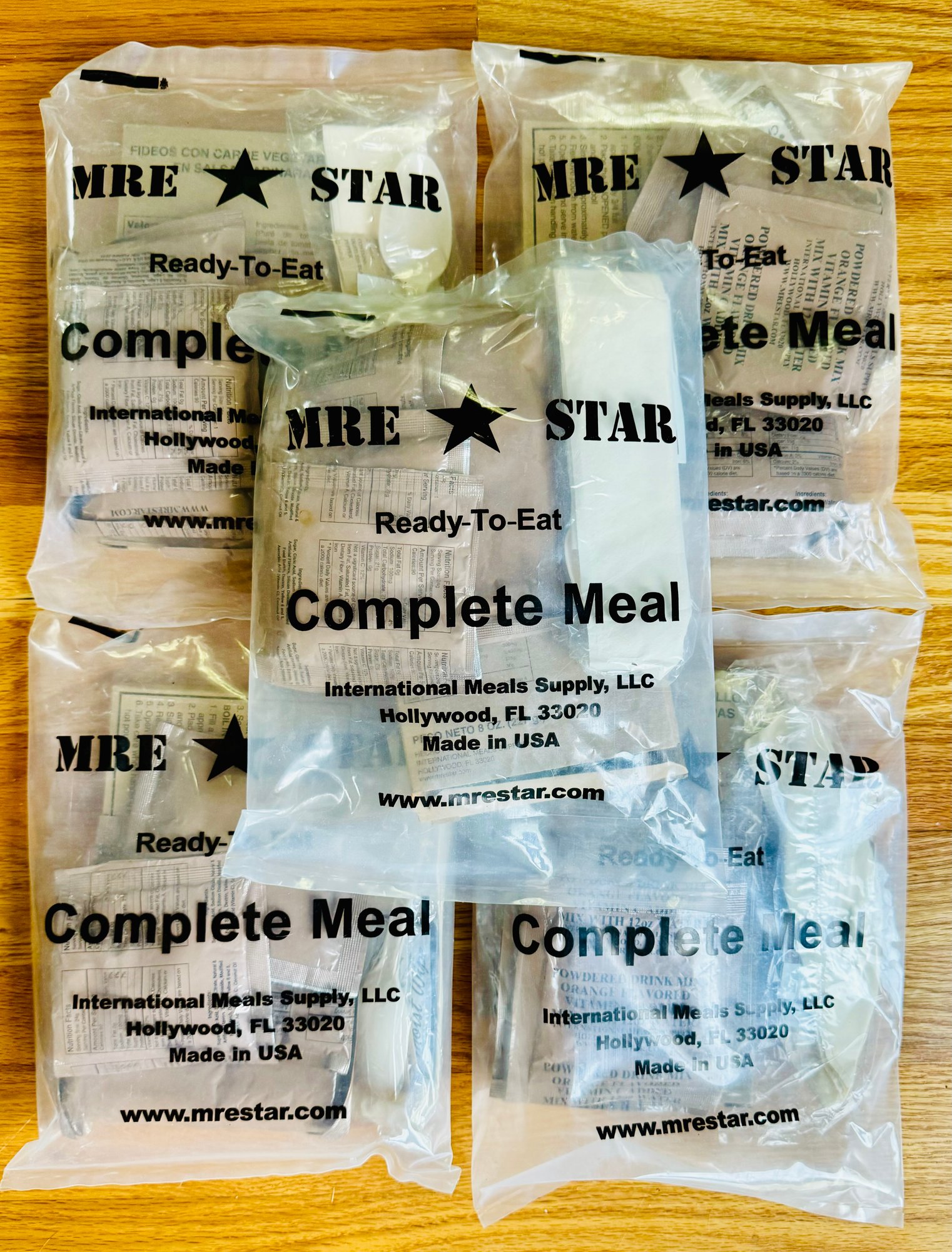 5 Packs Of MRE Star Ready To Eat Meals #199864 | Auctionninja.com