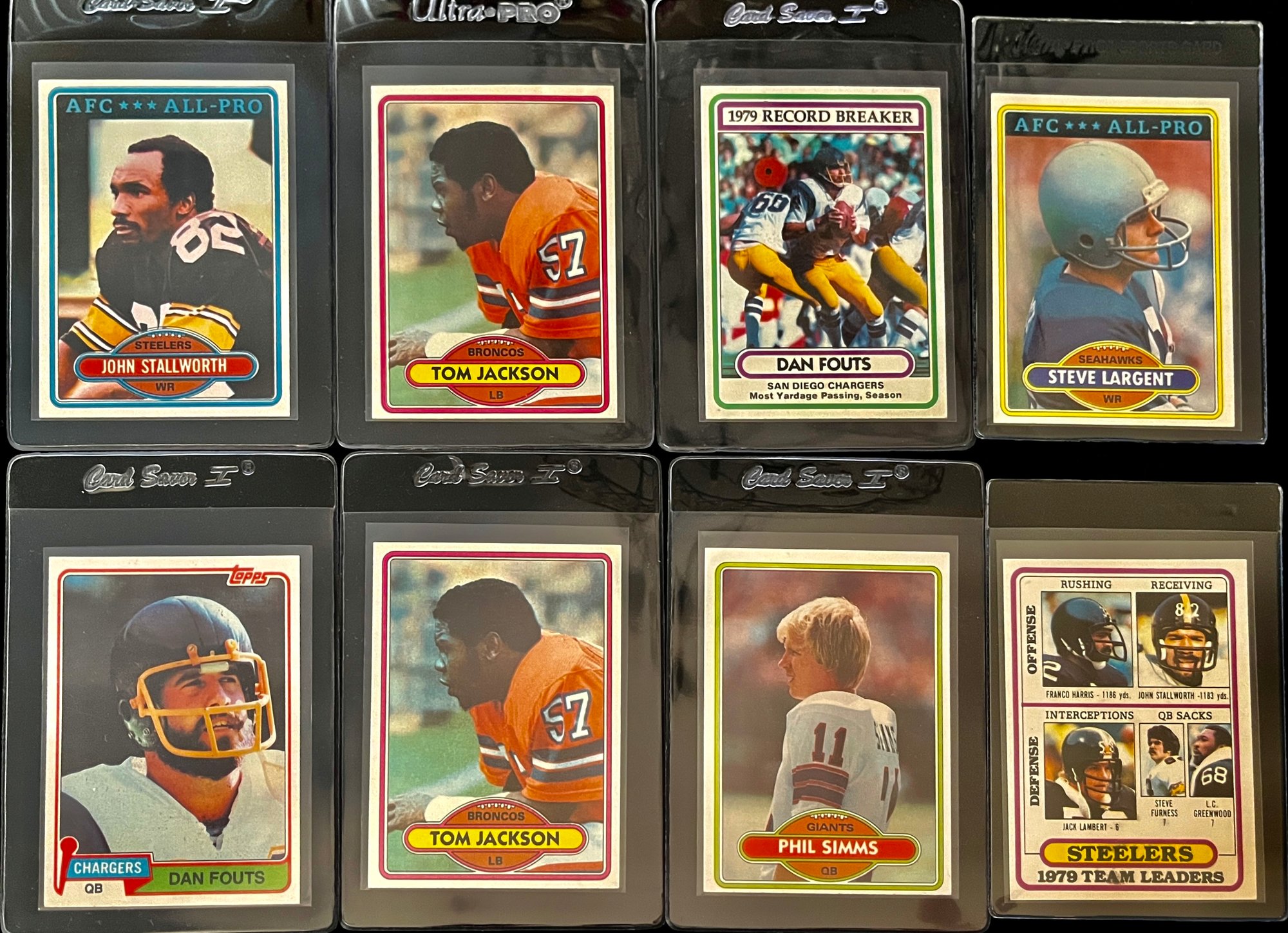 1980 Topps Trading Cards Including Tom Jackson, Dan Fouts And More ...