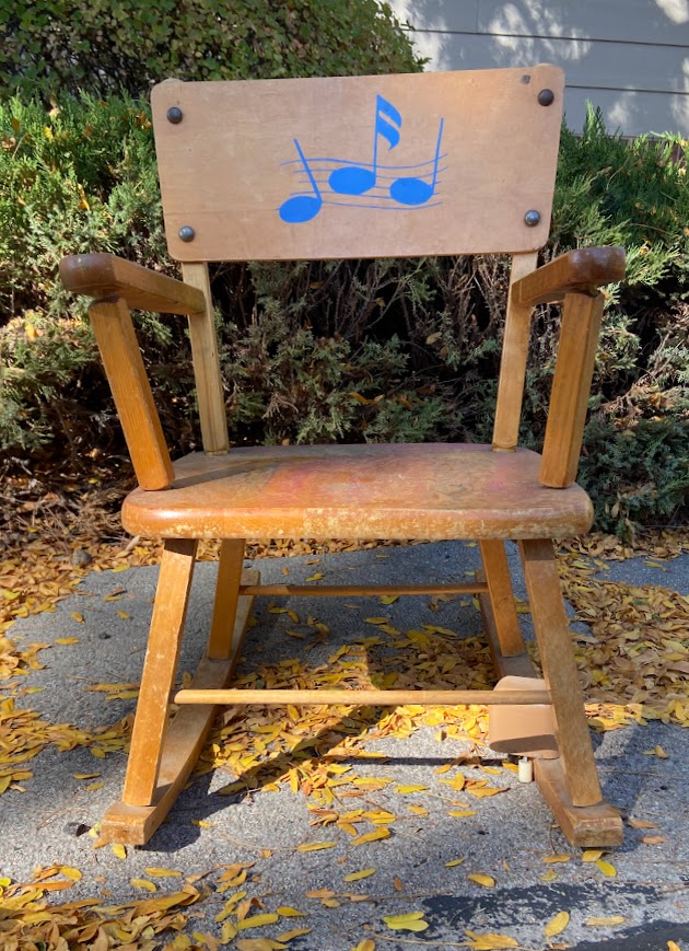 Vintage Children's Rocking Chair With Built In *WORKING* Music Box ...