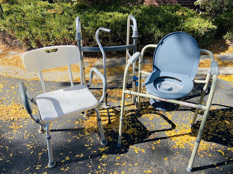 DME Including Walker, Commode, Shower Chair, Cane - 4 Items #208936 ...