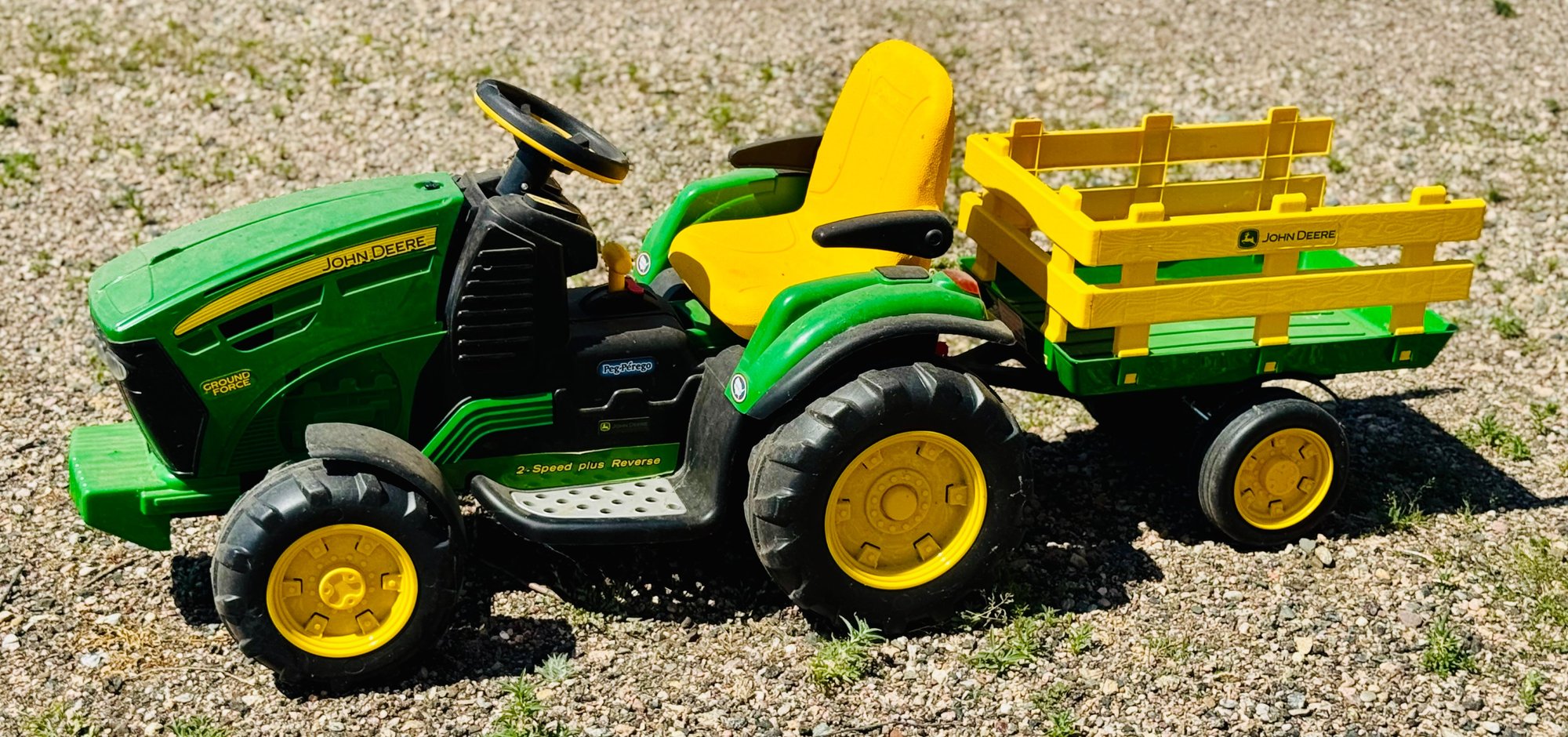Peg Perego John Deere Ground Force Battery Operated Tractor For Kids ...