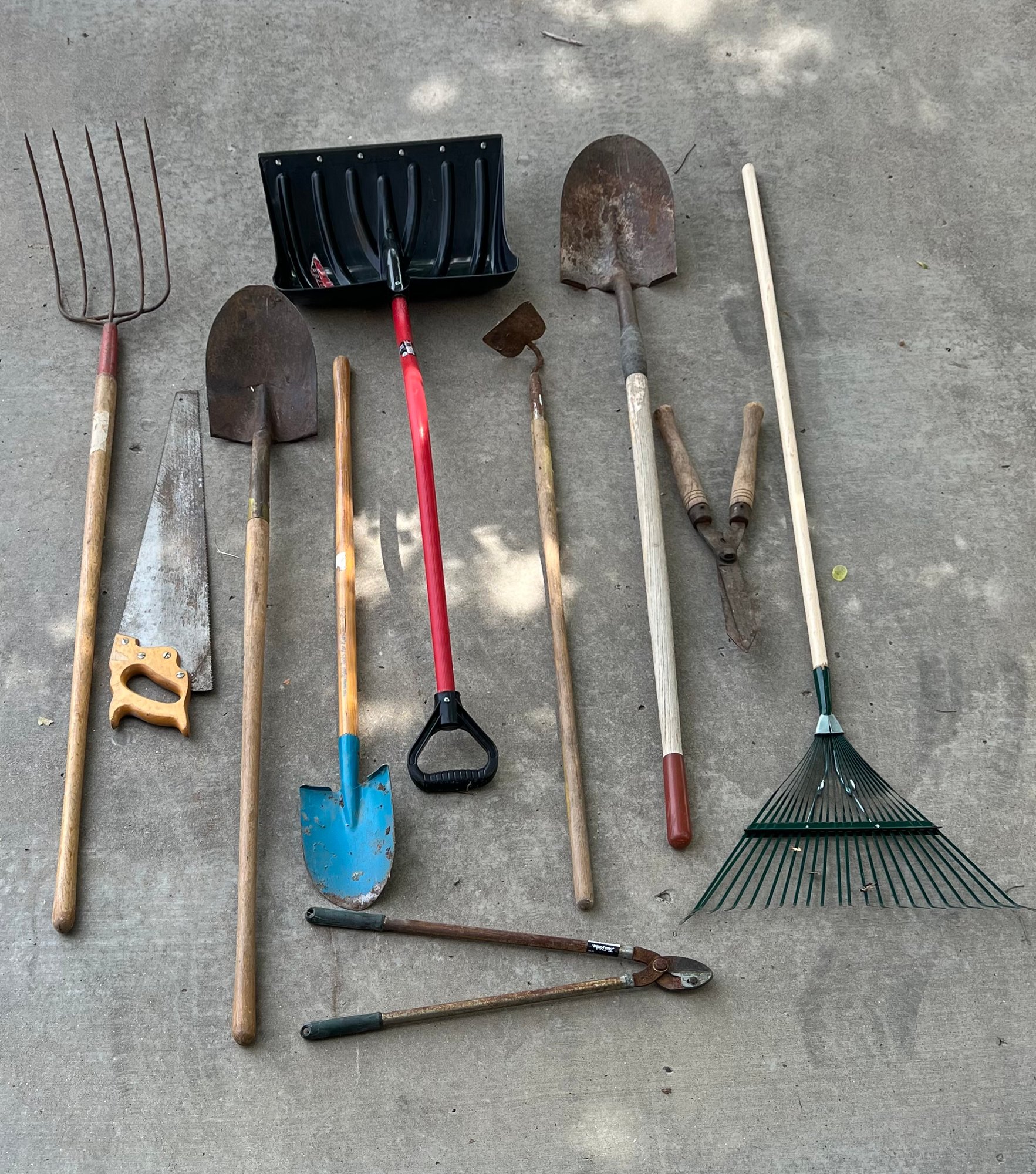 Variety Of Outdoor Tools Including Shovels, Cutters, And More #191917 ...