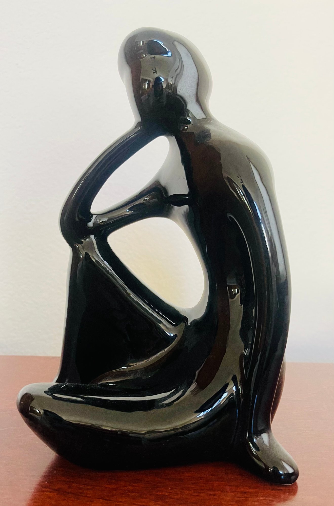 Vintage 60s Mid-Century ROSENTHAL-NETTER Figurine Man Sitting Black ...