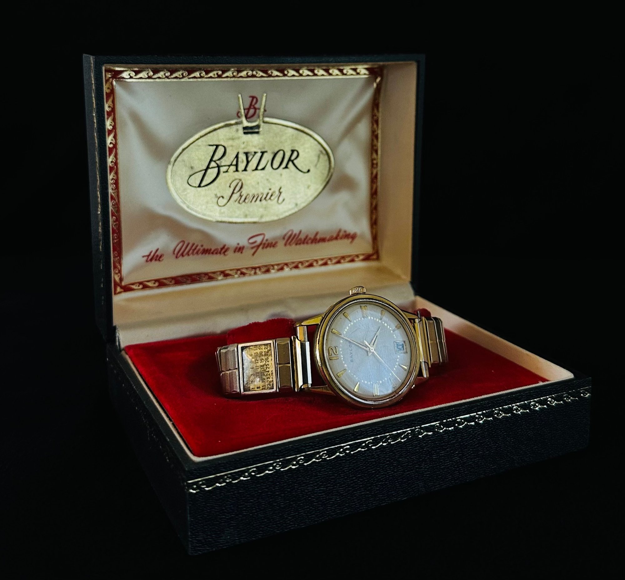 Baylor 17 Jewel C.1960 Wrist Watch In Baylor Premier Box #224514 ...