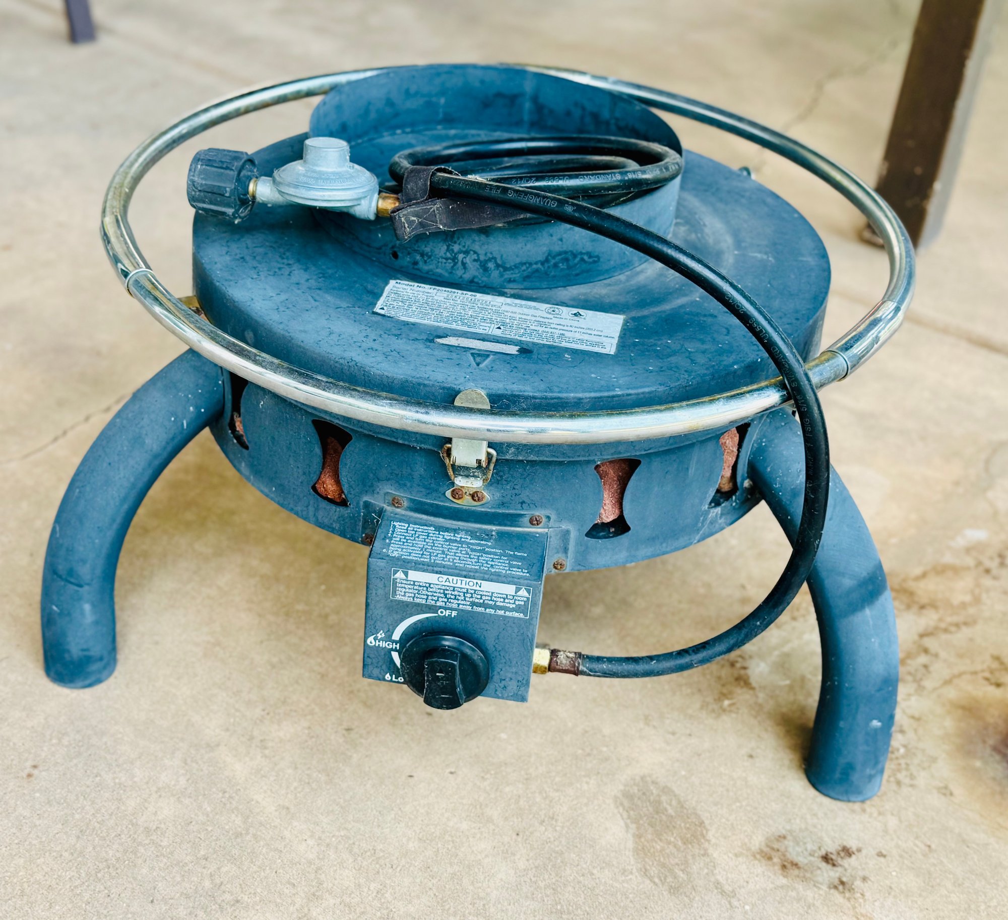 Propane Gas Fire Ring With Lava Rocks And Tank Ring Stand #247891 ...