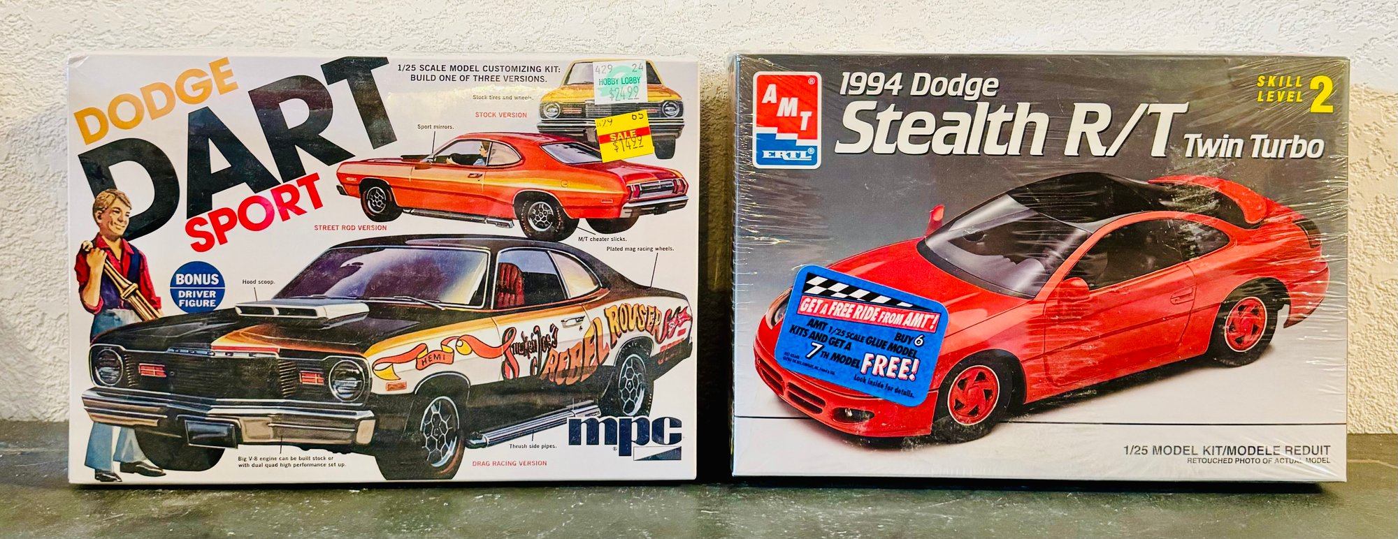 New In Boxes Dodge Dart And Stealth Model Kits #185659 | Auctionninja.com