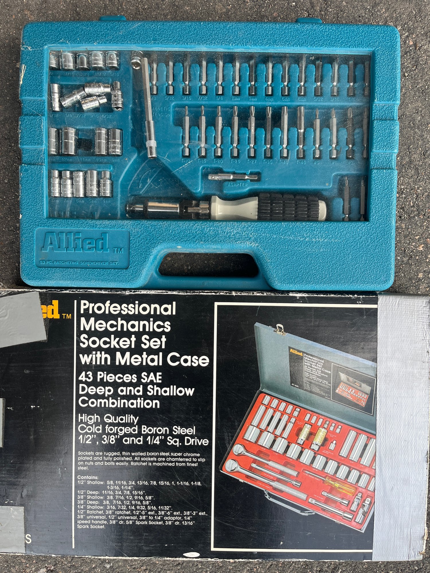 Allied Tool Sets - Screwdriver Set With Many Bits And Socket Set ...