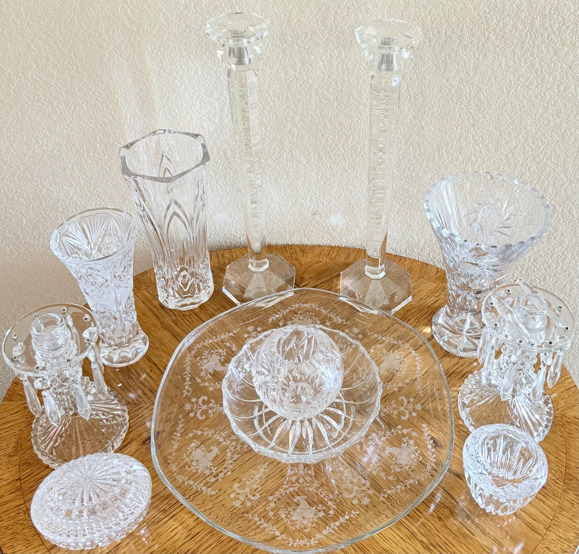 Assortment Of Cut Glass Decor And Vases #242311 | Auctionninja.com