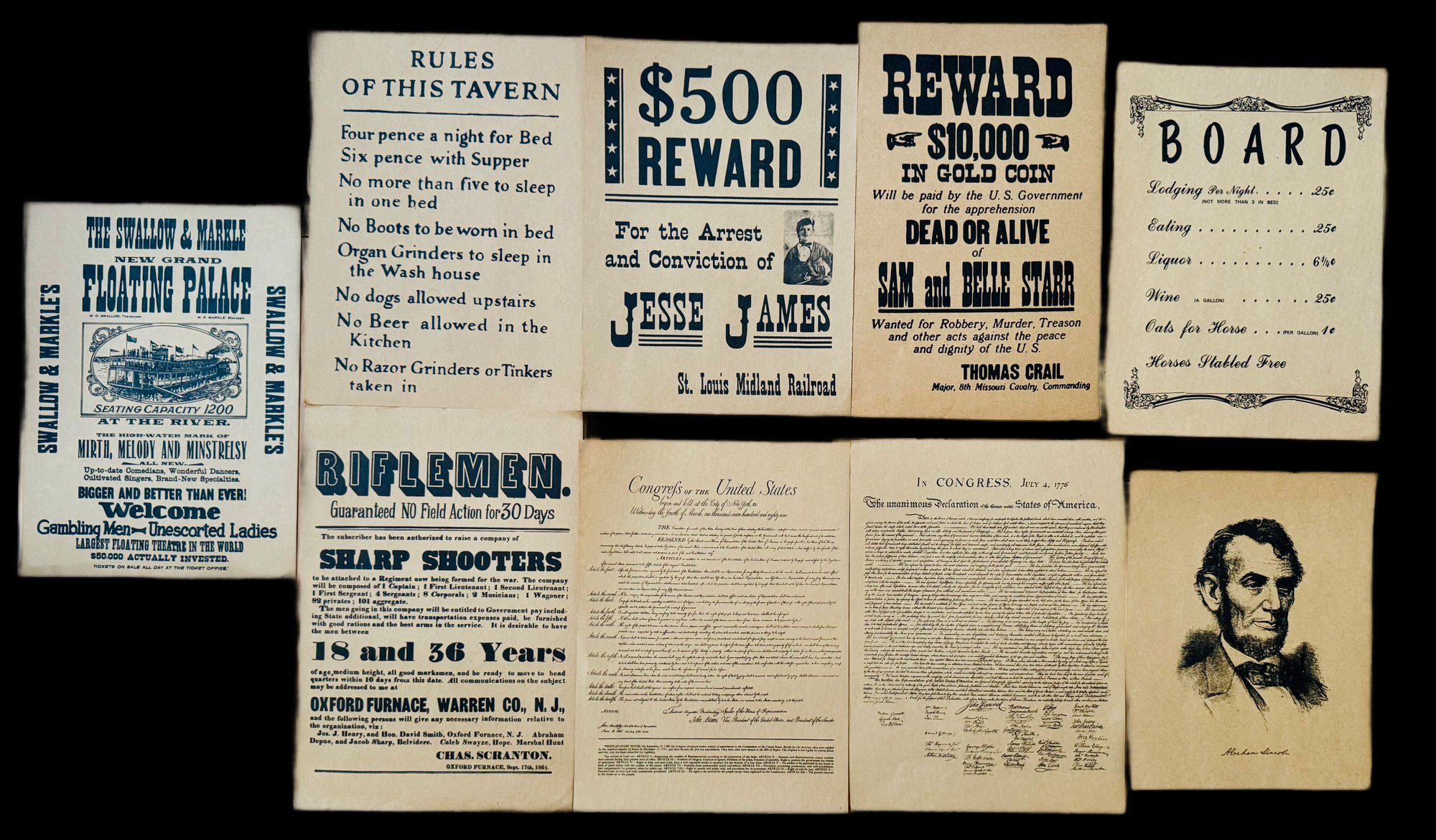 Lot Of Reproduction Wanted Posters And More #217939 | Auctionninja.com