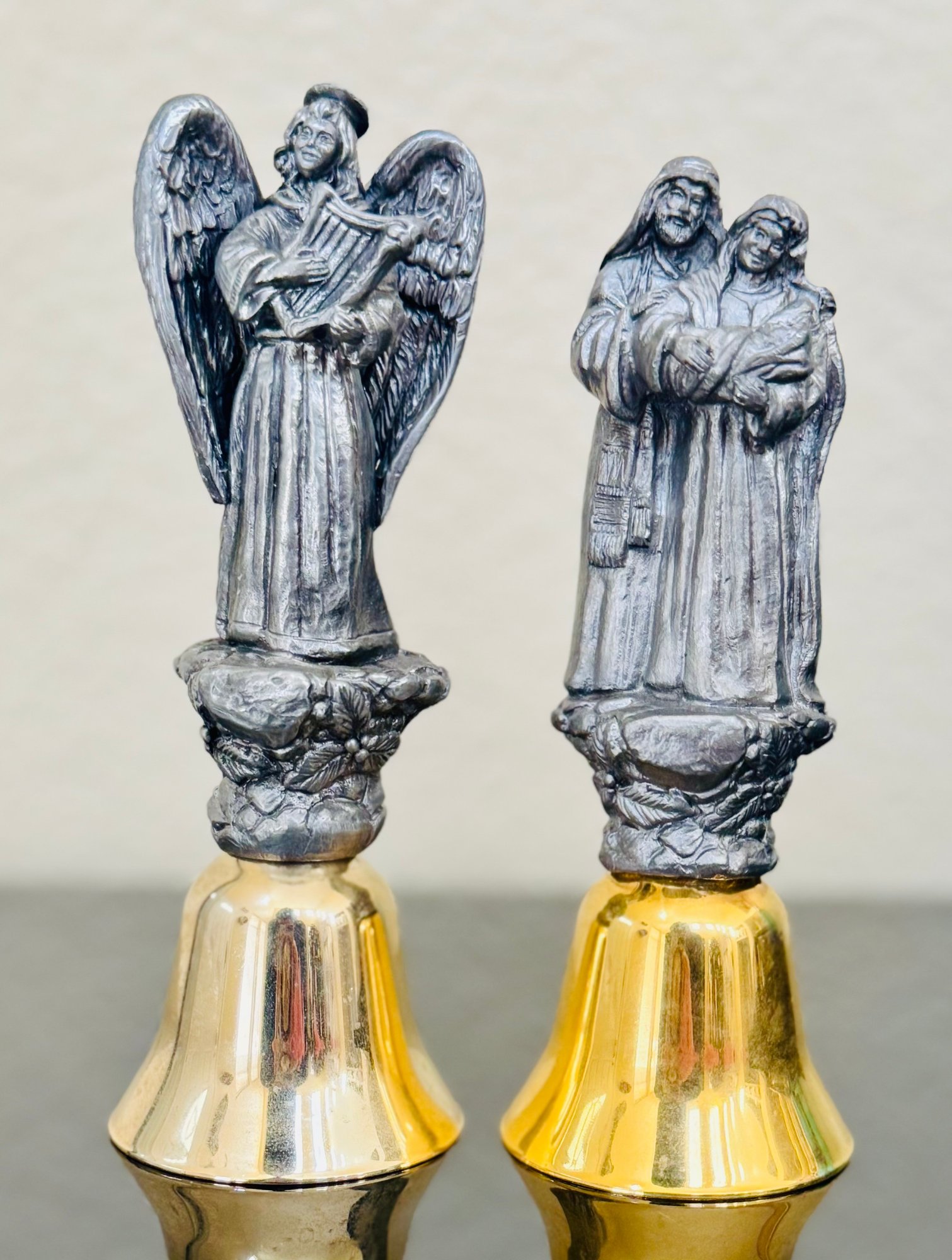 Michael Ricker Pewter Nativity Christmas Pewter Bell Figurine #263244 ...