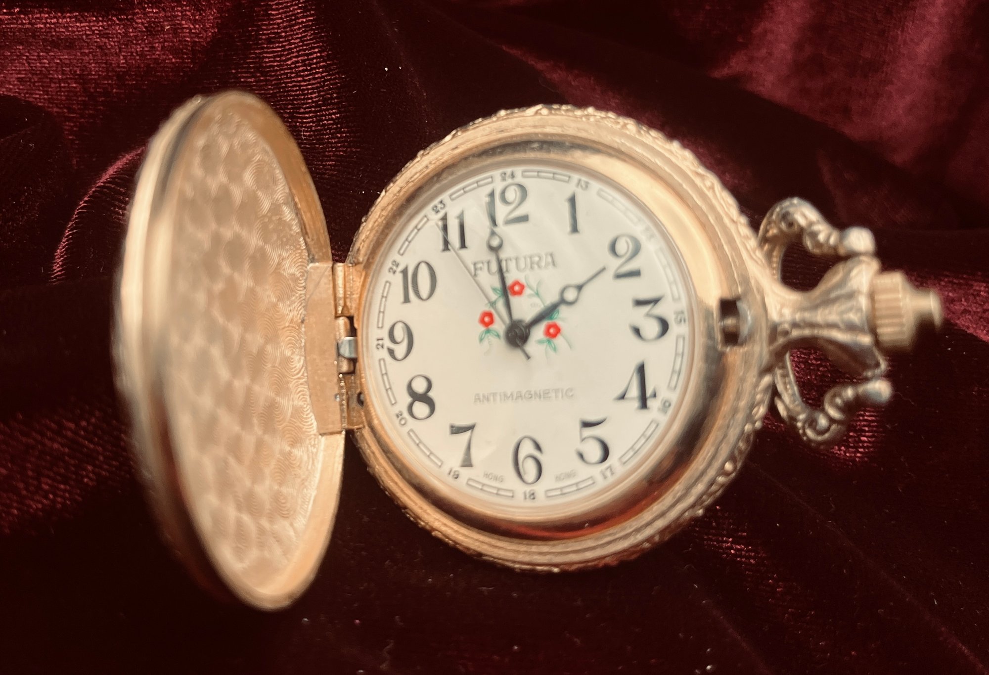 Futura Modern Pocket Watch With Railroad Design - Gold Tone #202480 ...