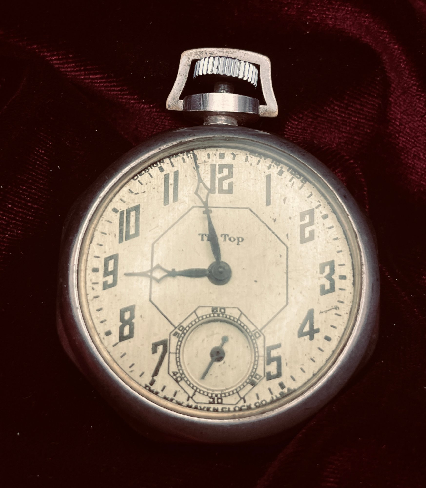 The New Haven Clock Co "Tip Top" Pocket Watch #202488 | Auctionninja.com