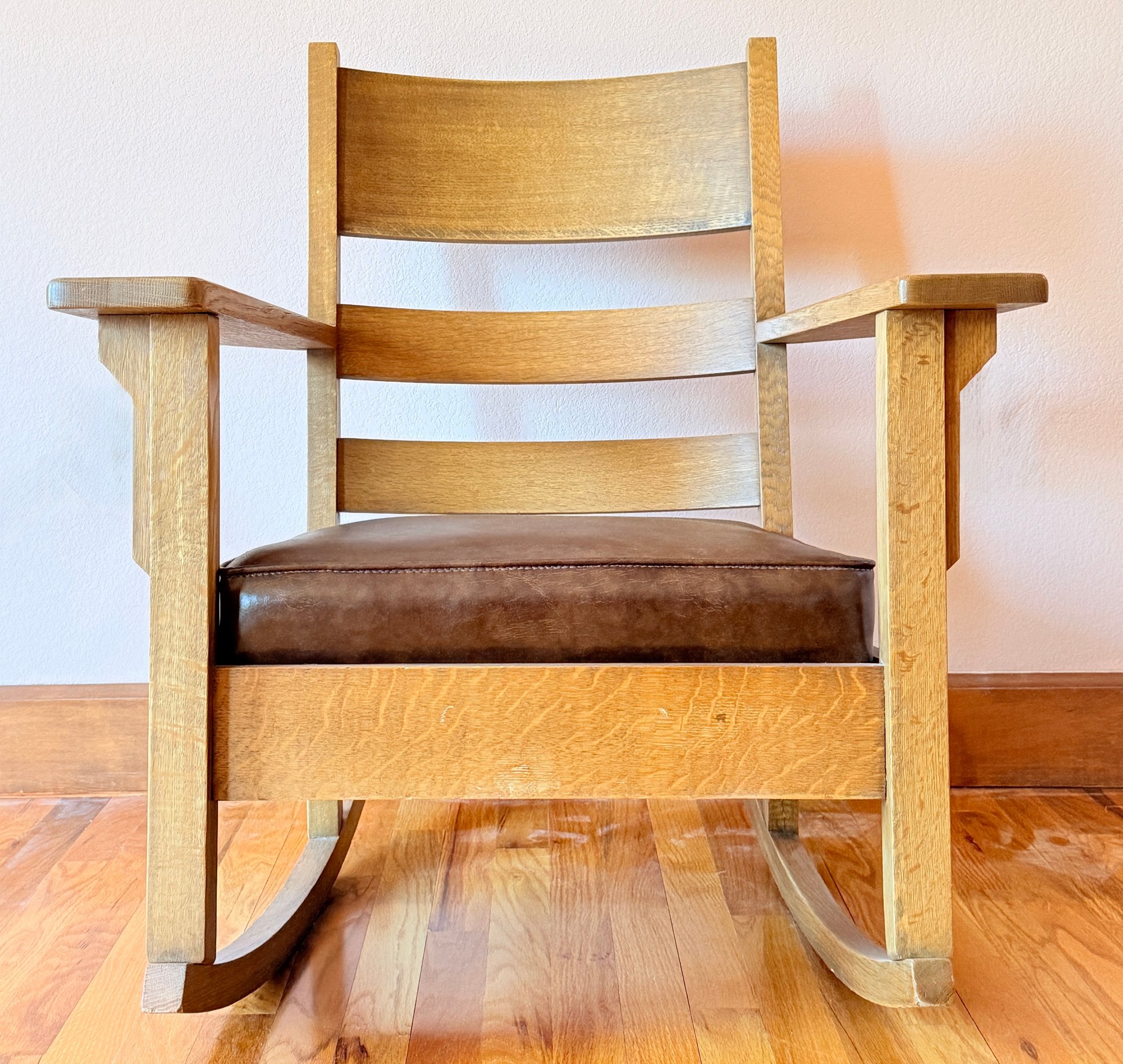 Mission Style Wood Rocking Chair #241357 | Auctionninja.com