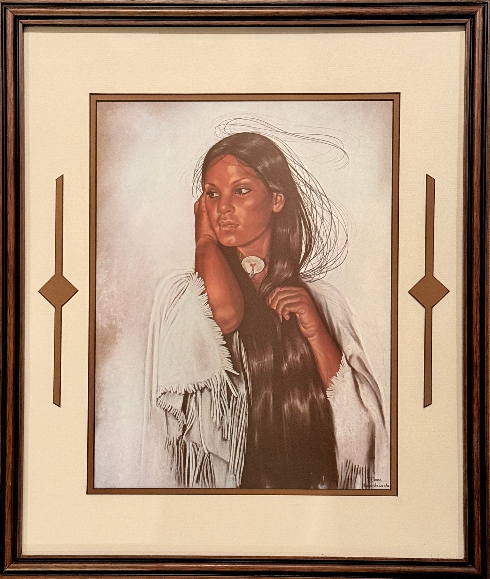 Penni Anne Cross Native American Portrait #248327 | Auctionninja.com